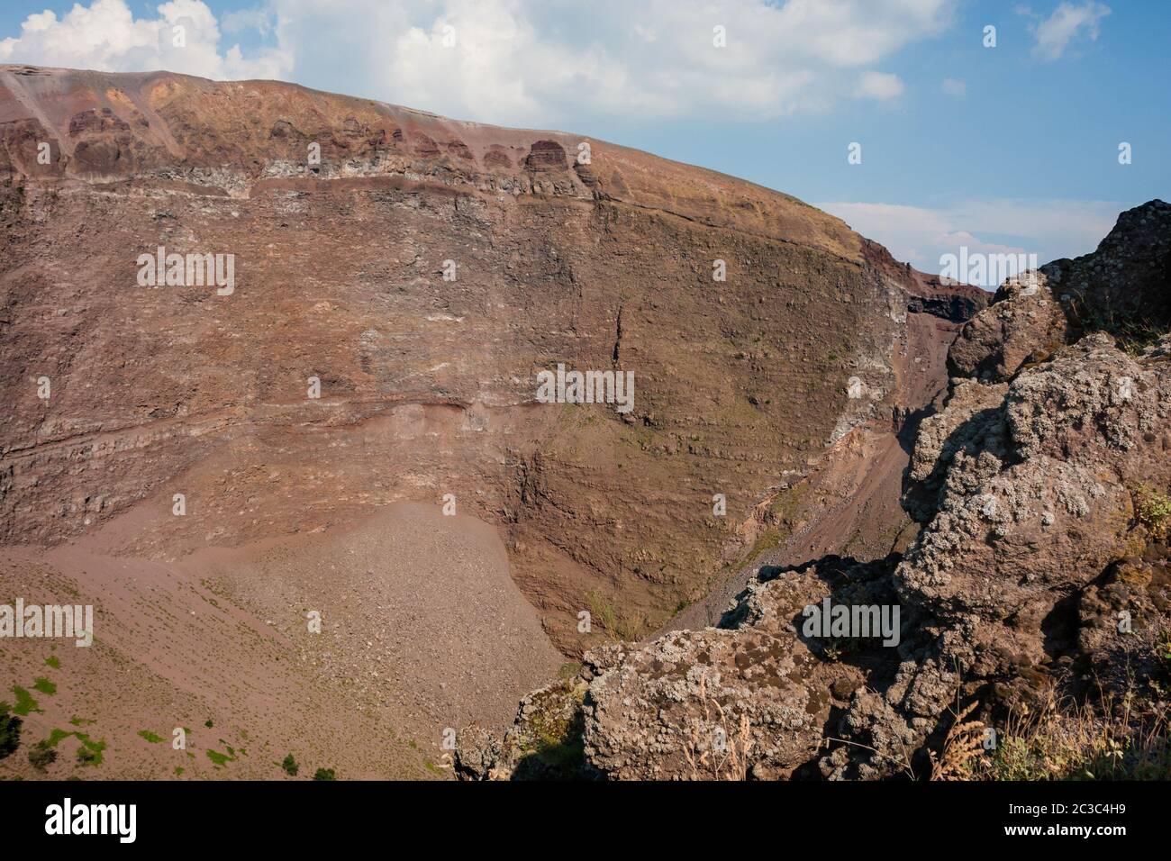 The crater of Mount Vesuvius. Naples, Italy Stock Photo - Alamy