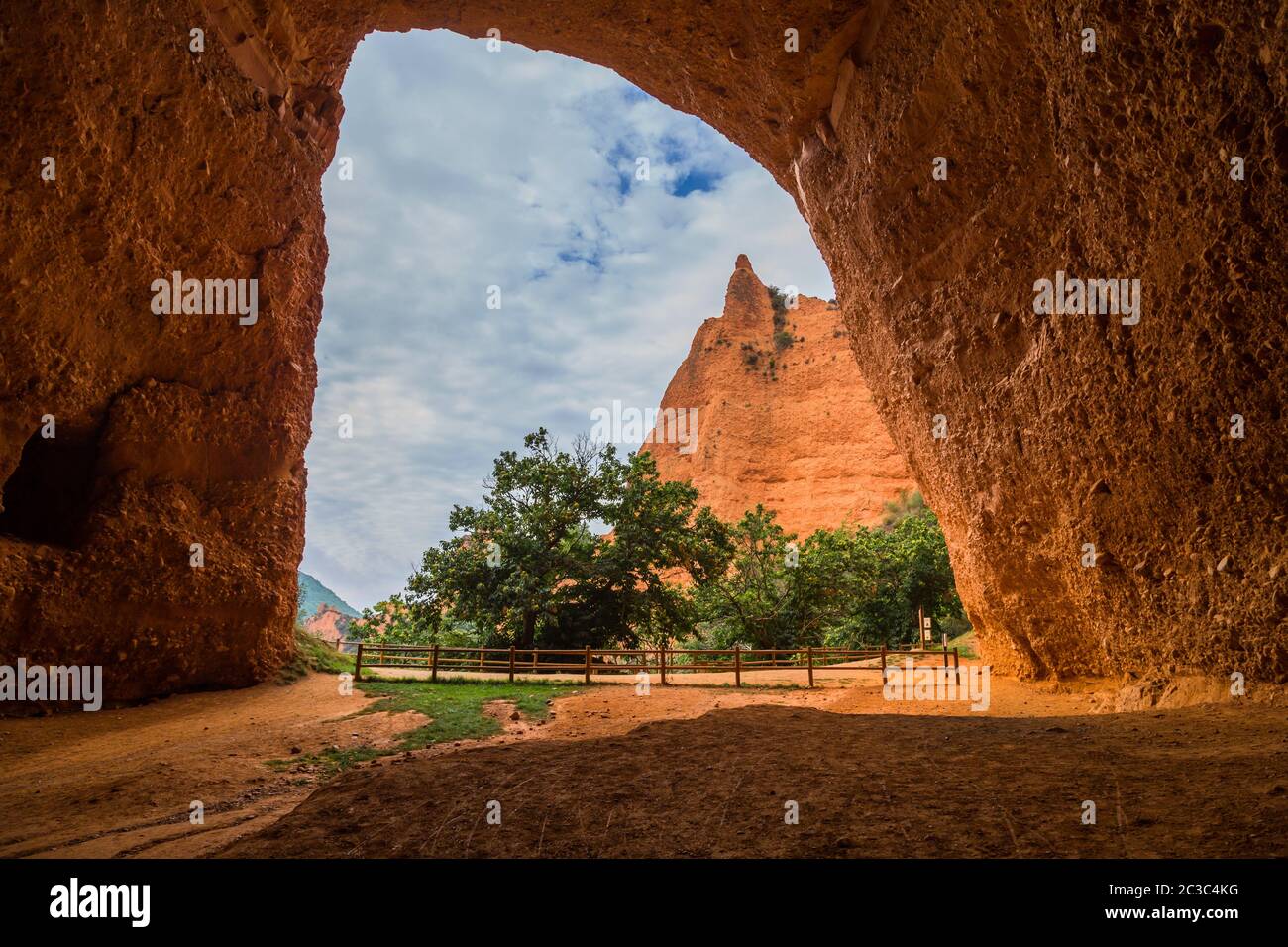 View of Las Medulas historic mining site, Las Medulas Natural Park, El ...