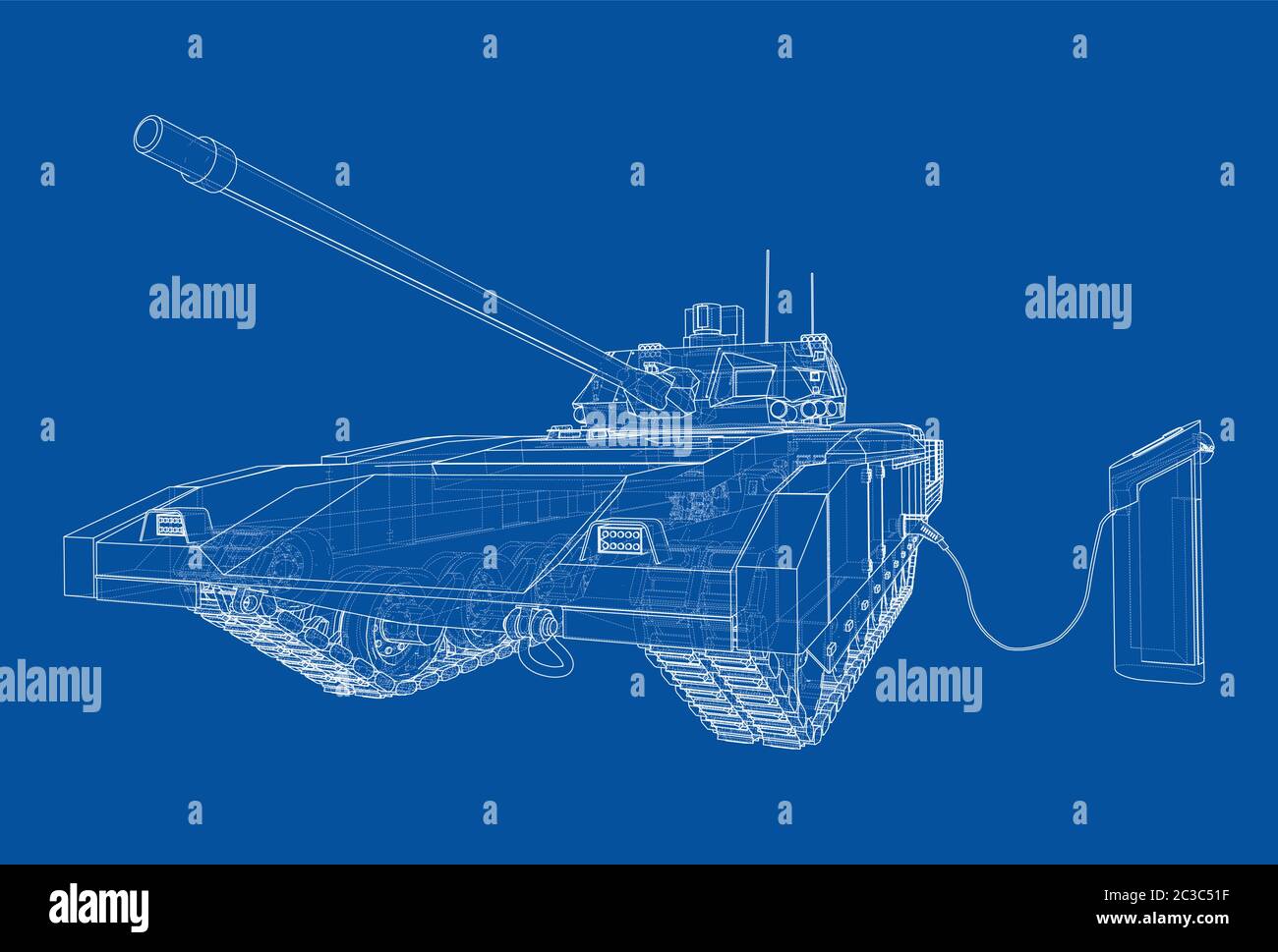 Electric Tank Charging Station Sketch. Vector Stock Vector Image & Art ...
