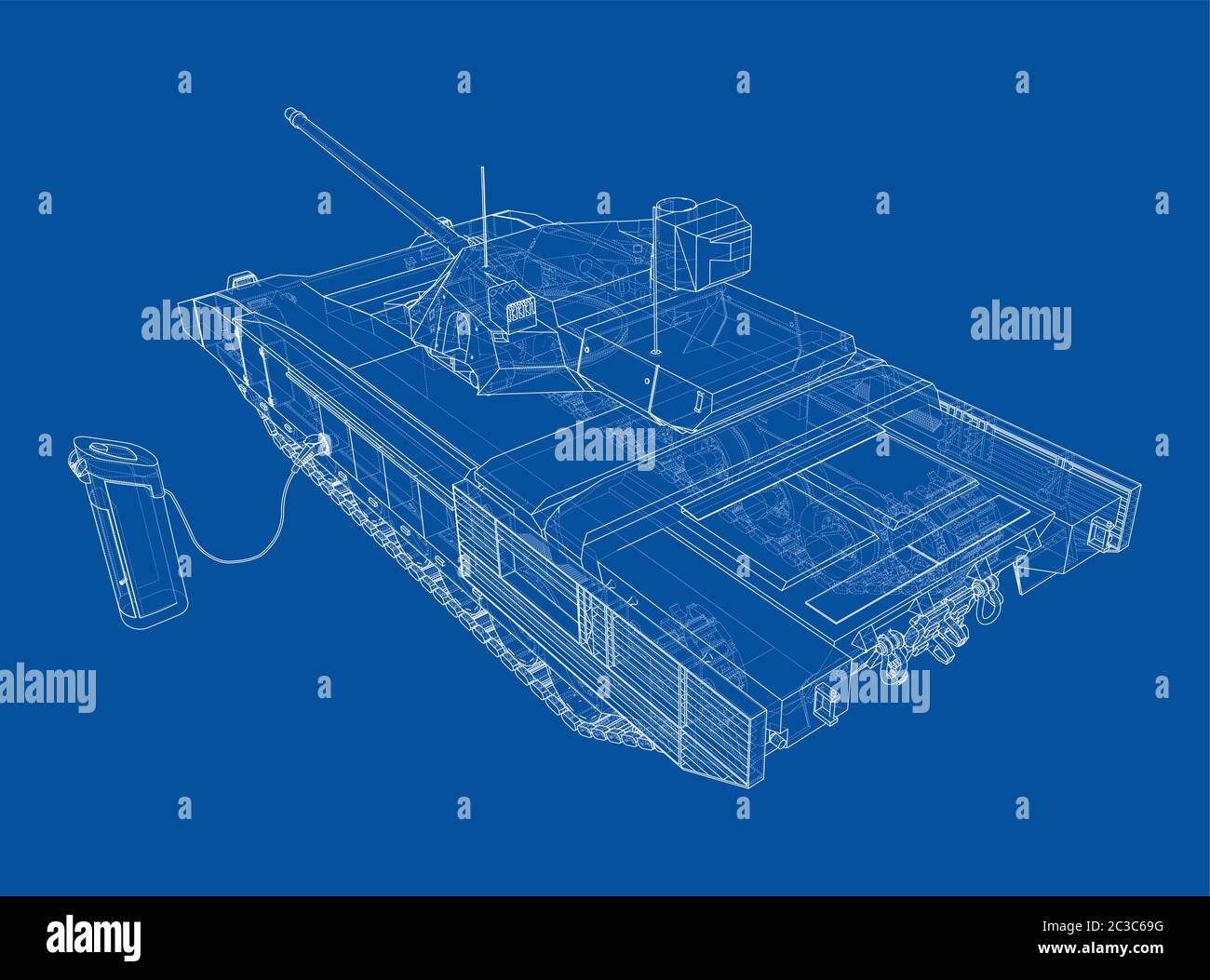 Electric Tank Charging Station Sketch. Vector Stock Vector Image & Art ...