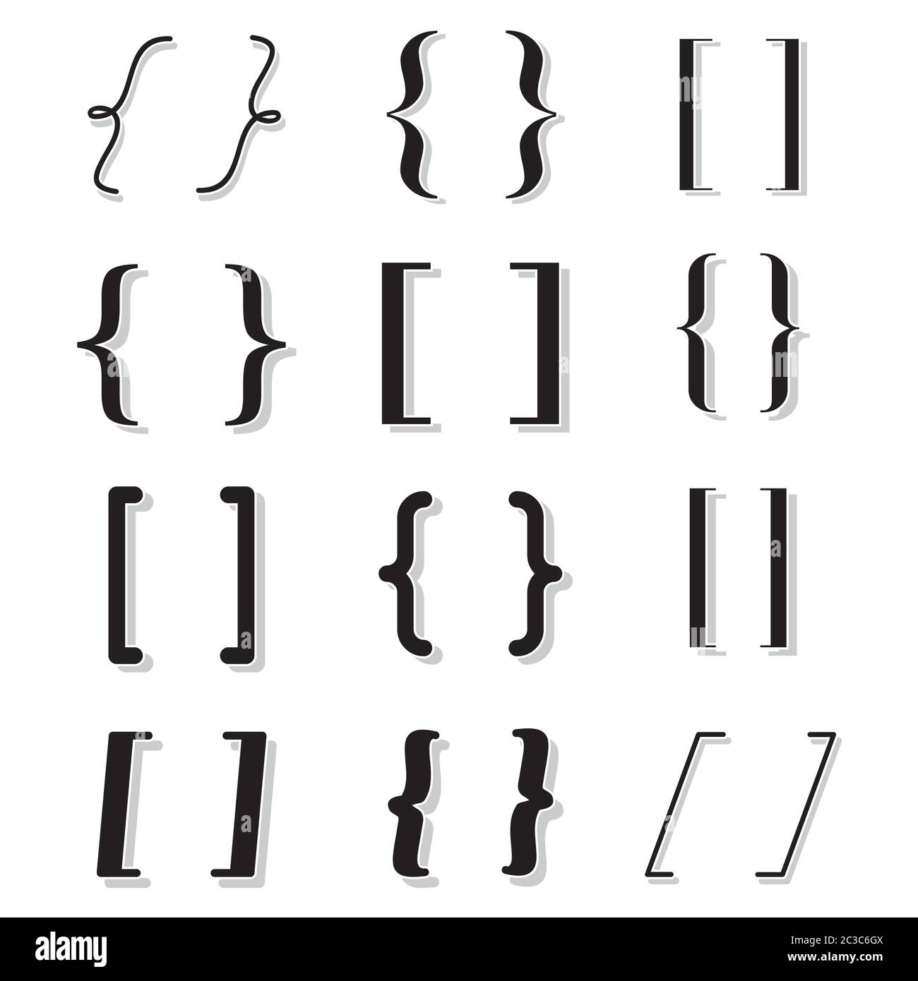 Set of parentheses icons design, Message discussion conversation and ...