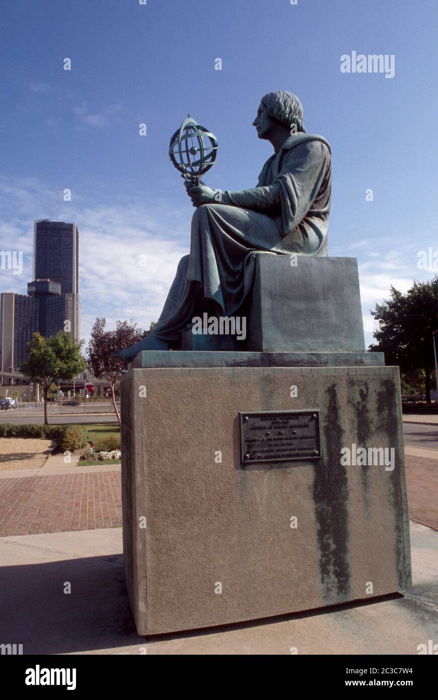 Montreal Quebec Canada Statue of Copernicus Stock Photo - Alamy