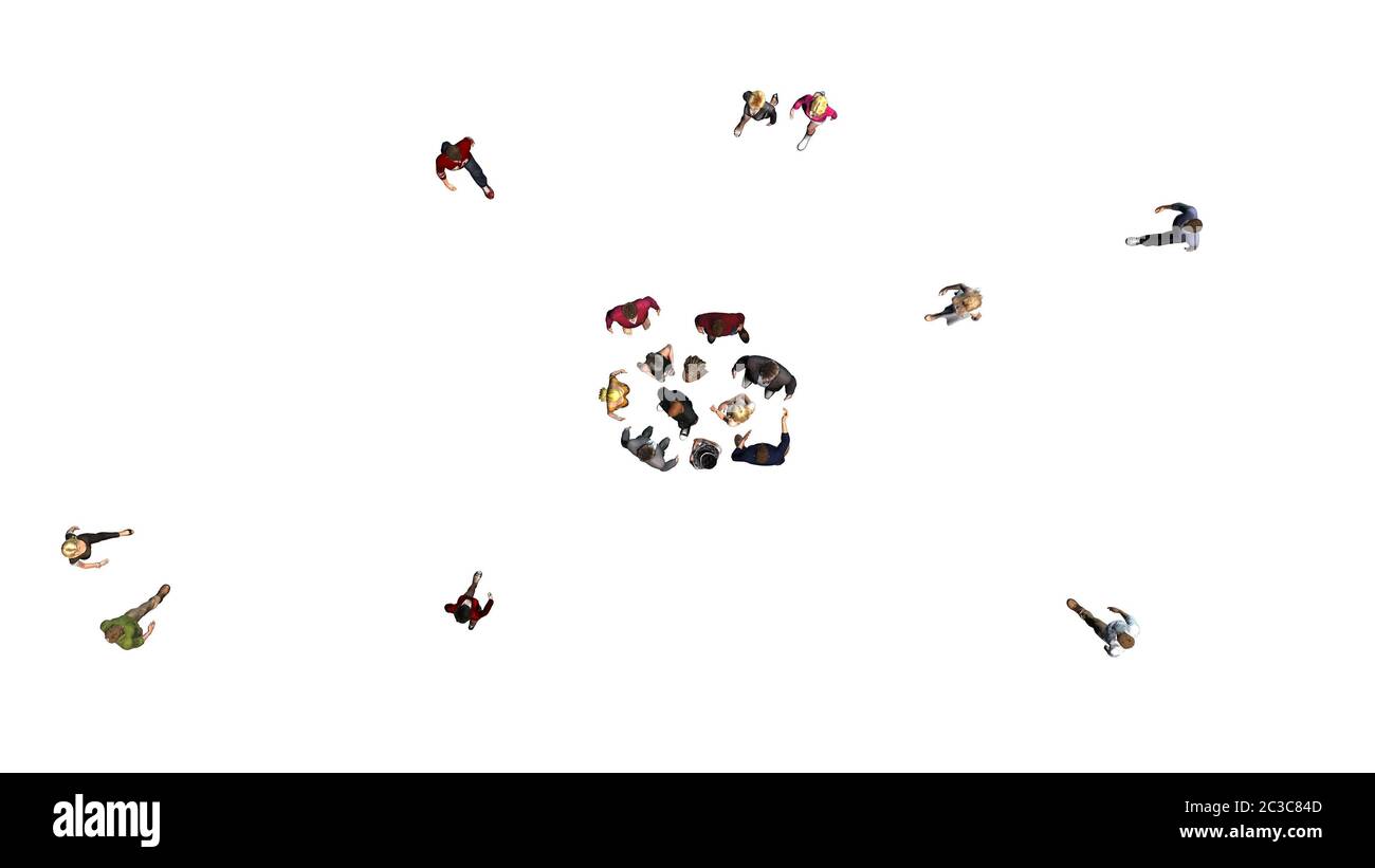 people - top view without shadow Stock Photo - Alamy