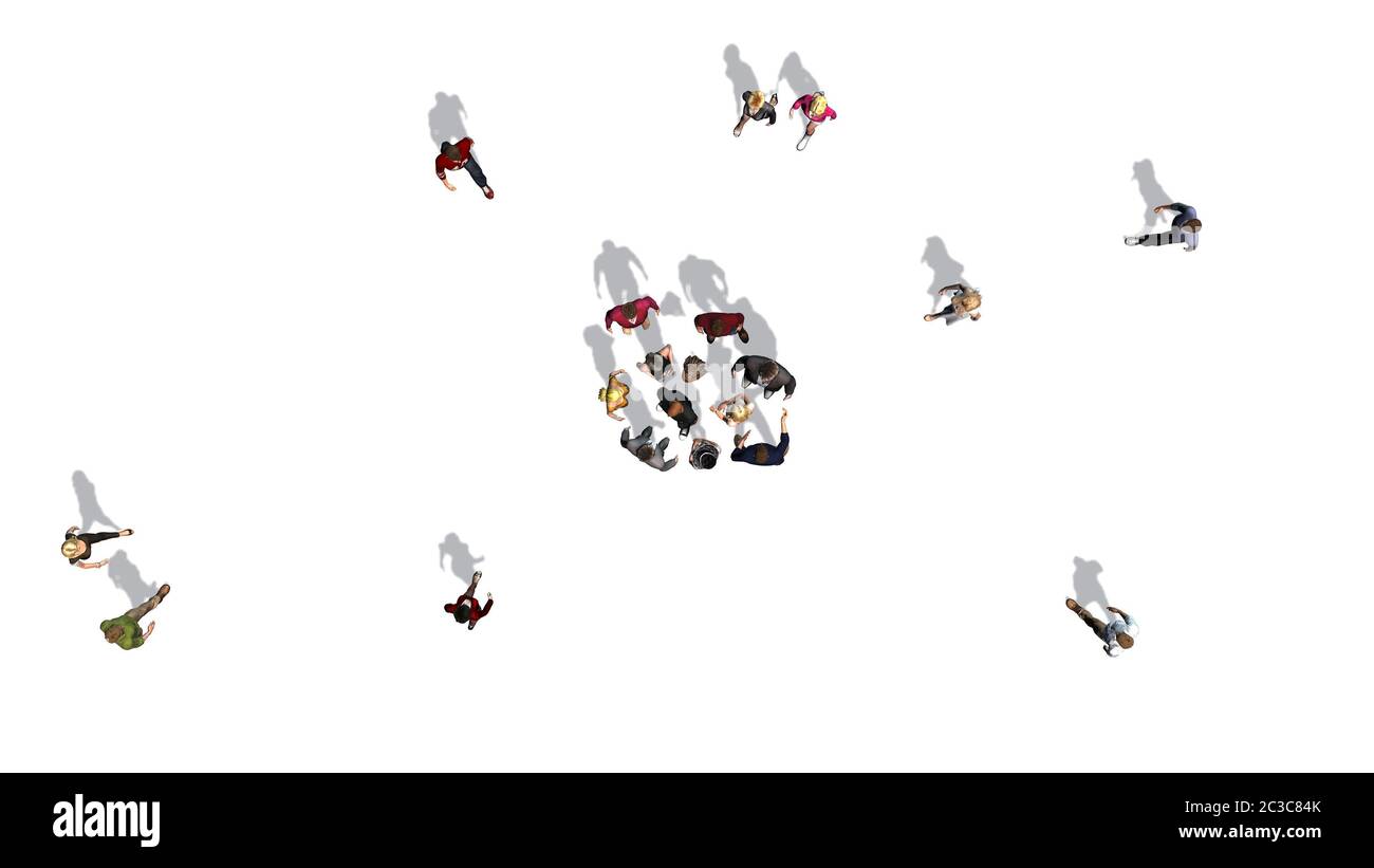 people - top view without shadow Stock Photo - Alamy