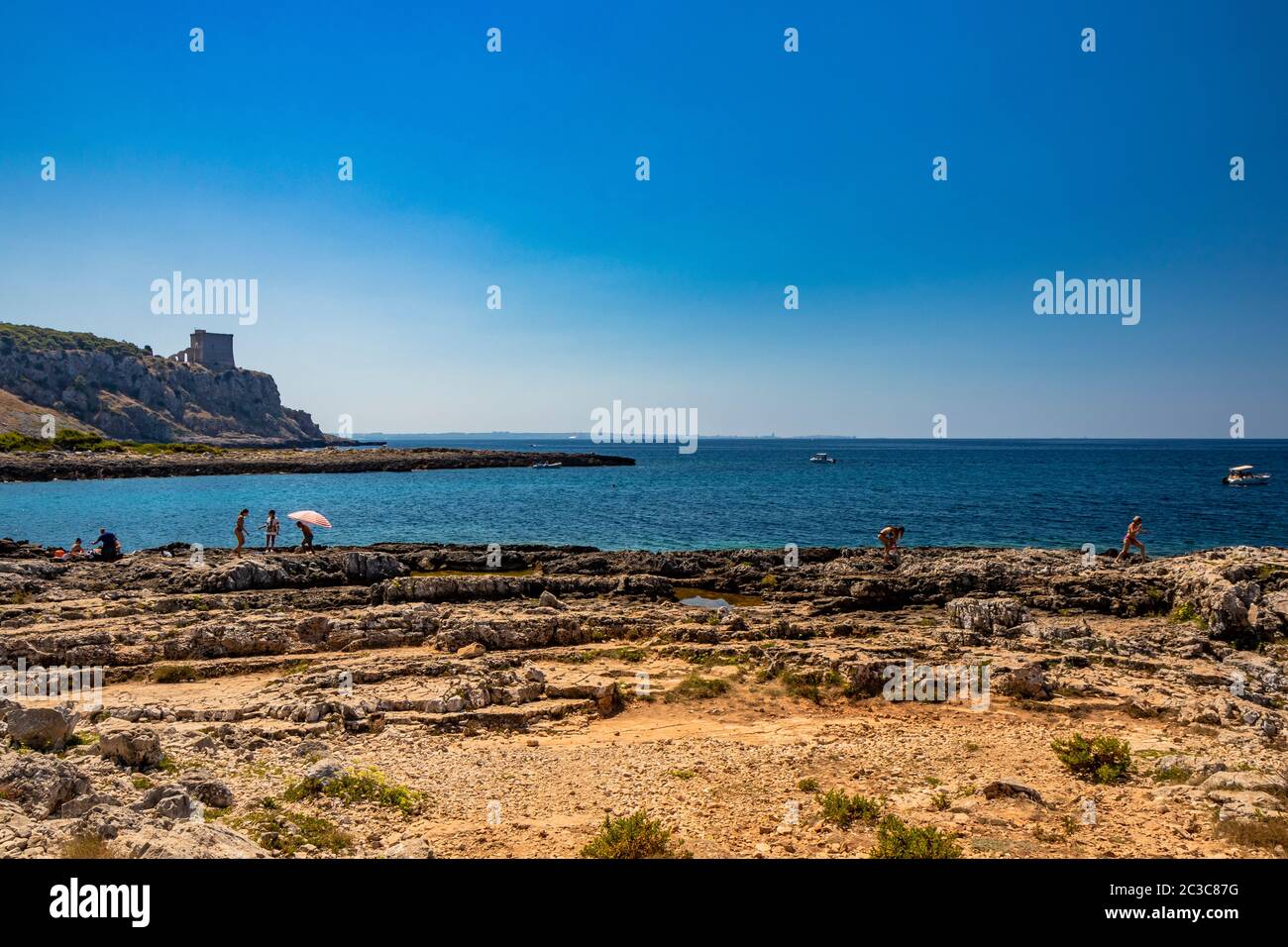 August 20, 2019 - Nardò, Italy, Puglia, Salento - Bay of Porto ...