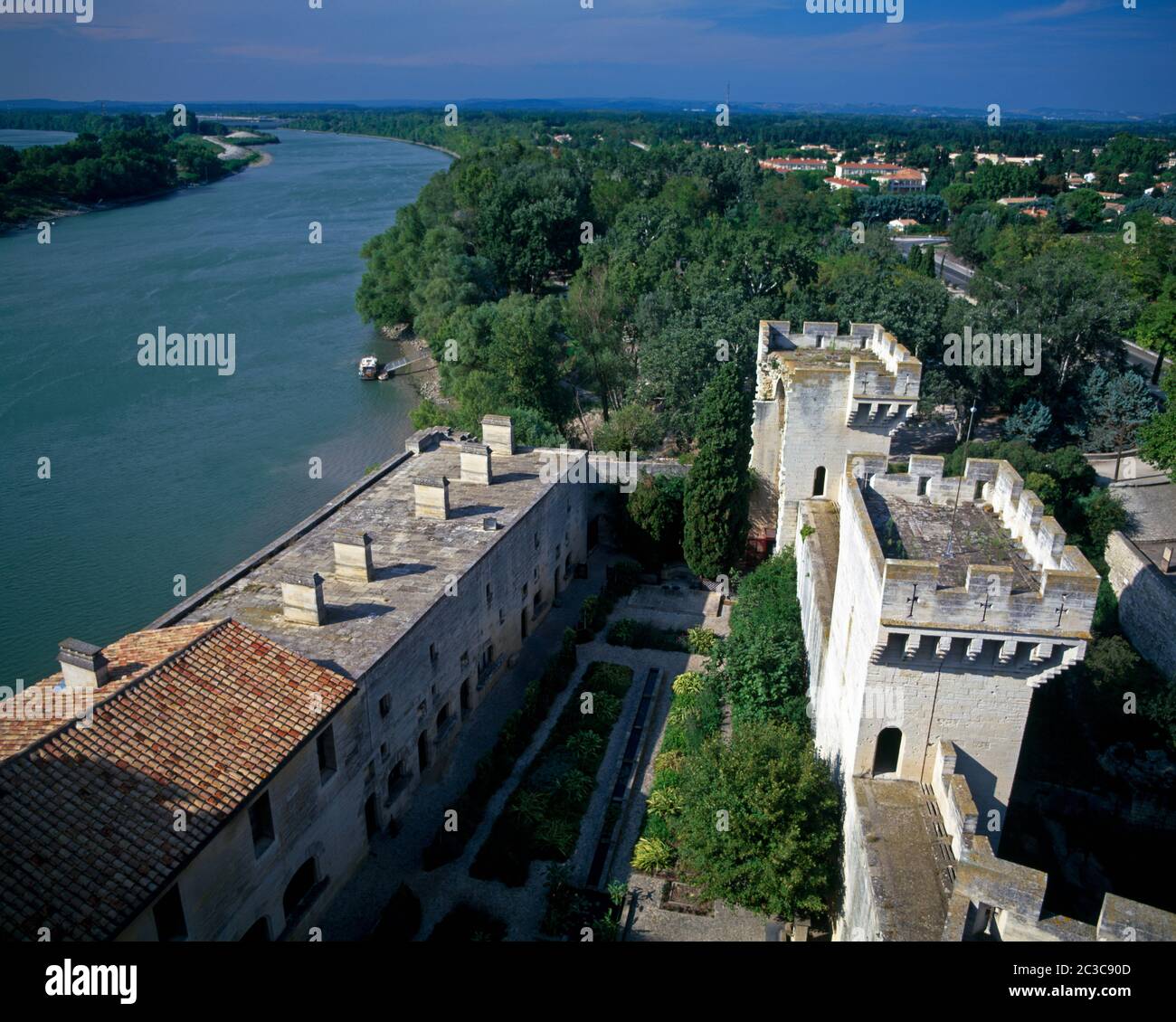 Tarascon Provence France Overview of Tarascon Castle 15th Century Stock ...