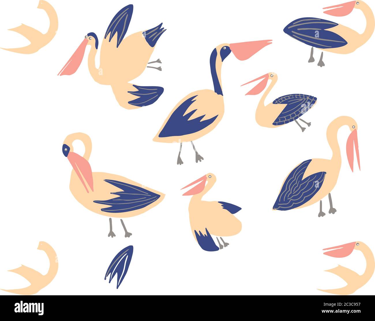 White pelican bird Stock Vector Images - Alamy