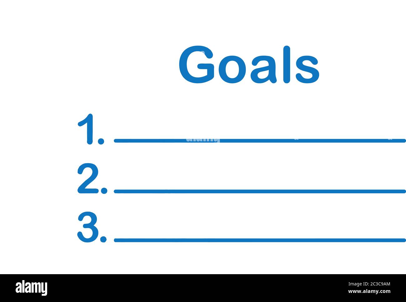 goals pen line list plan checklist task illustration Stock Photo - Alamy