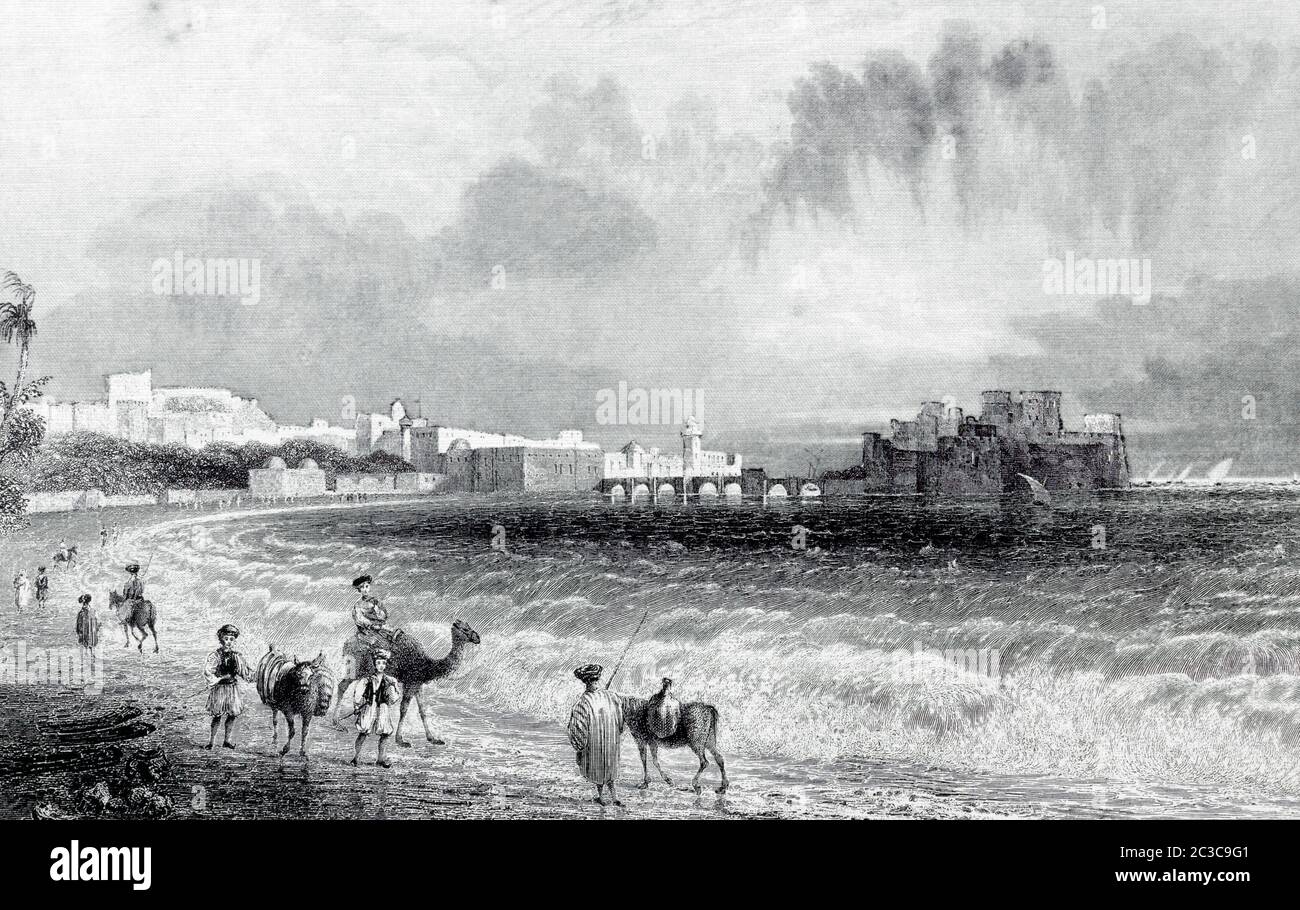 Ancient Sidon Lebanon with the Sidon Sea Castle in the Background ...