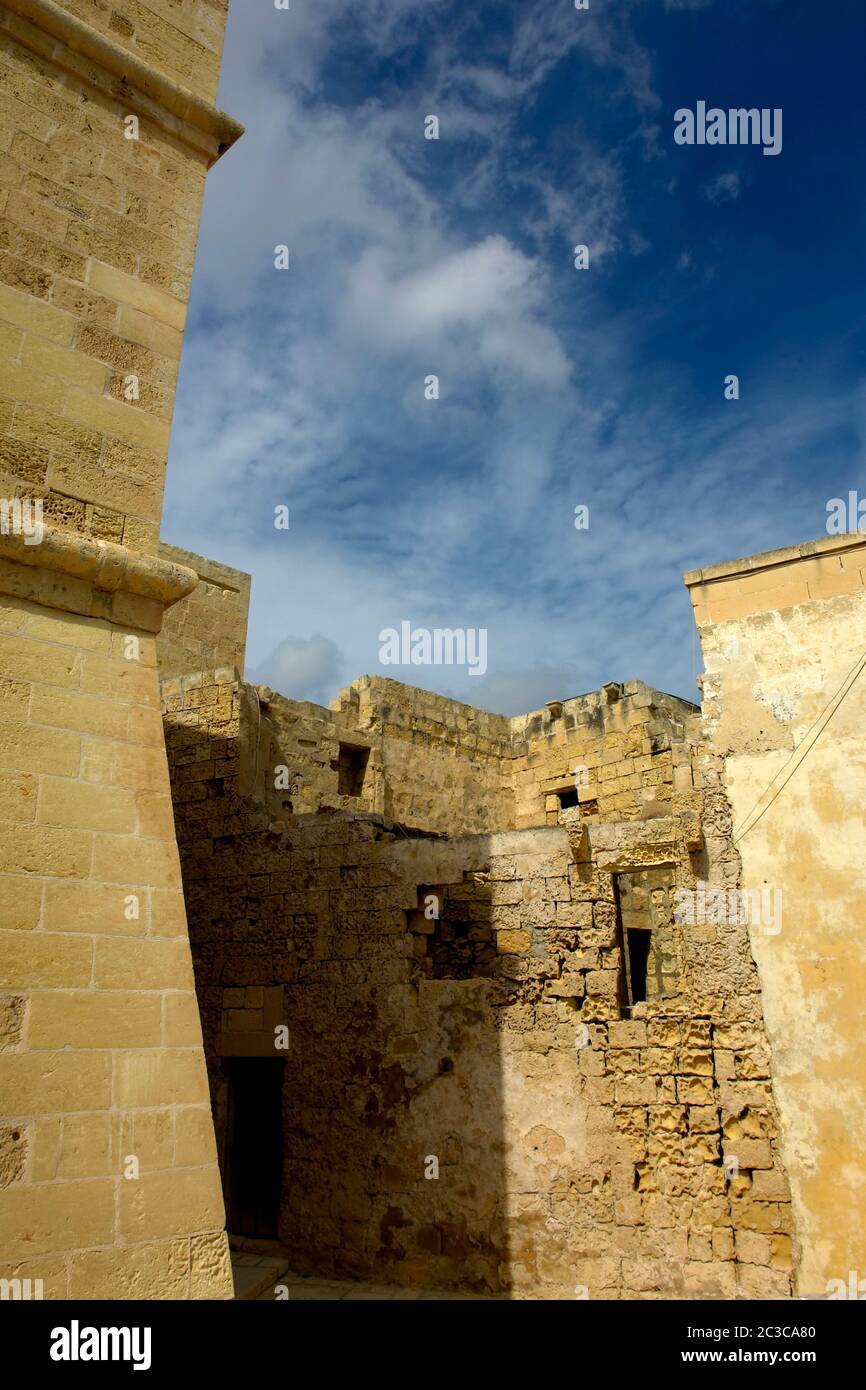 ancient architecture of malta, in gozo island Stock Photo - Alamy