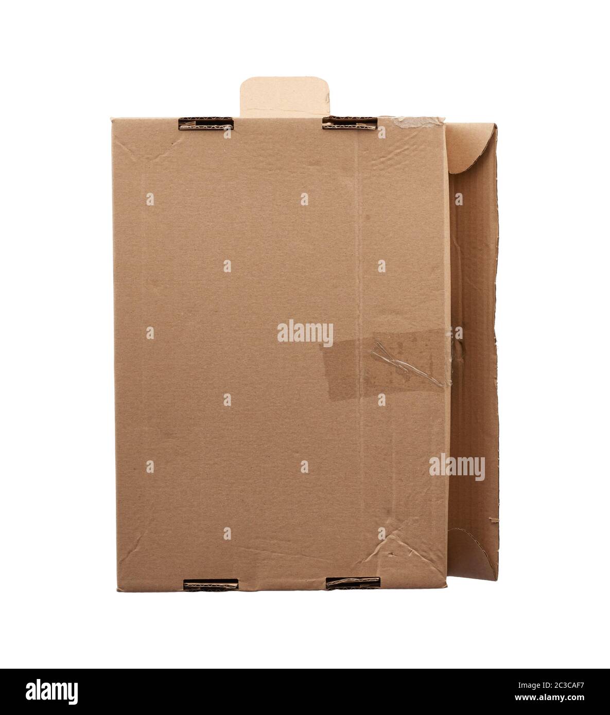 closed brown rectangular cardboard box for transporting goods isolated ...