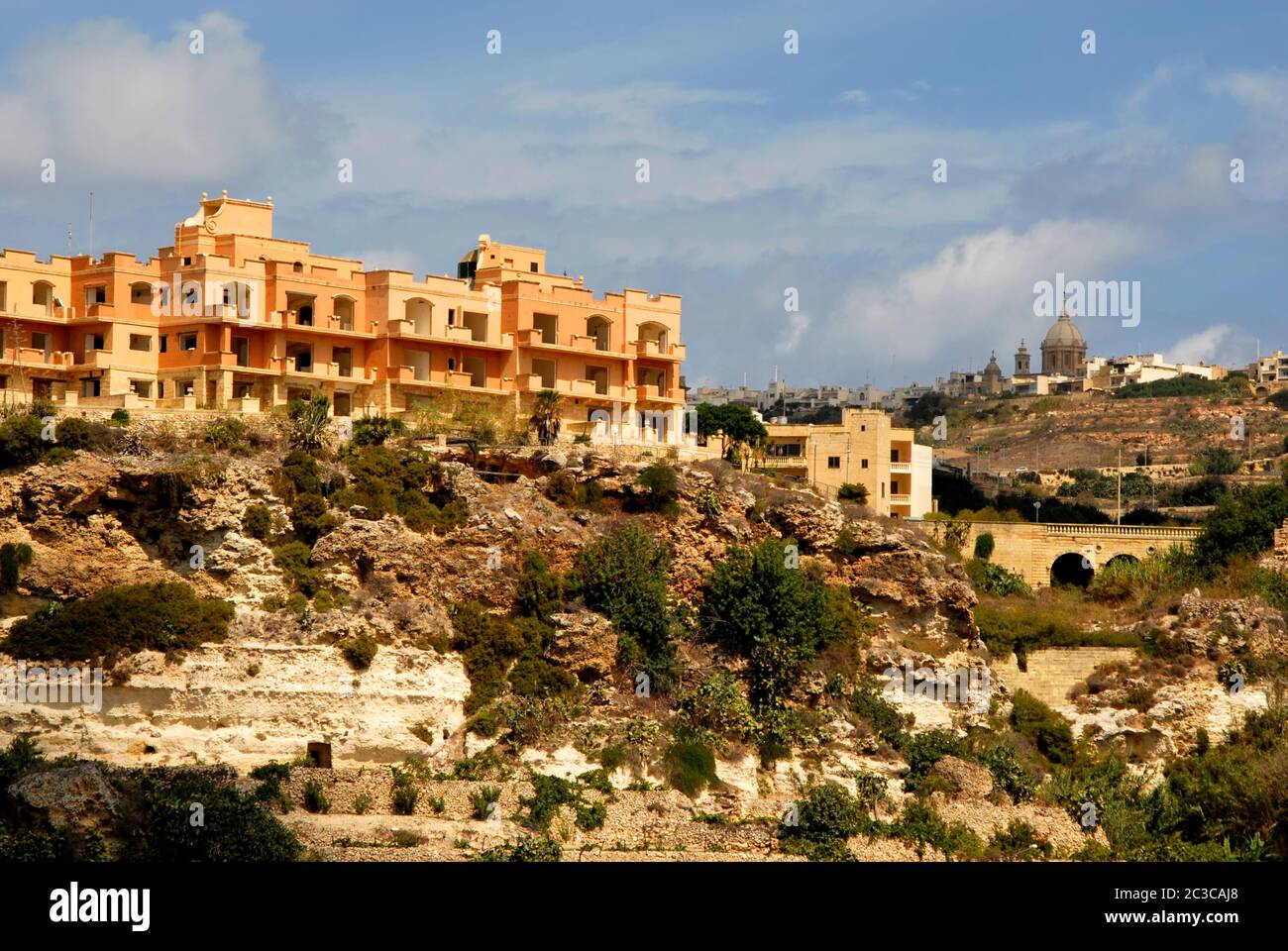 coastal architecture of gozo island in malta Stock Photo - Alamy