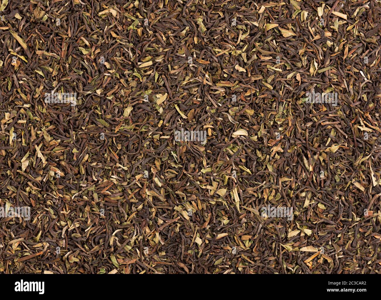 Black tea Darjeeling. Organic tea background. Top view. Close up Stock ...