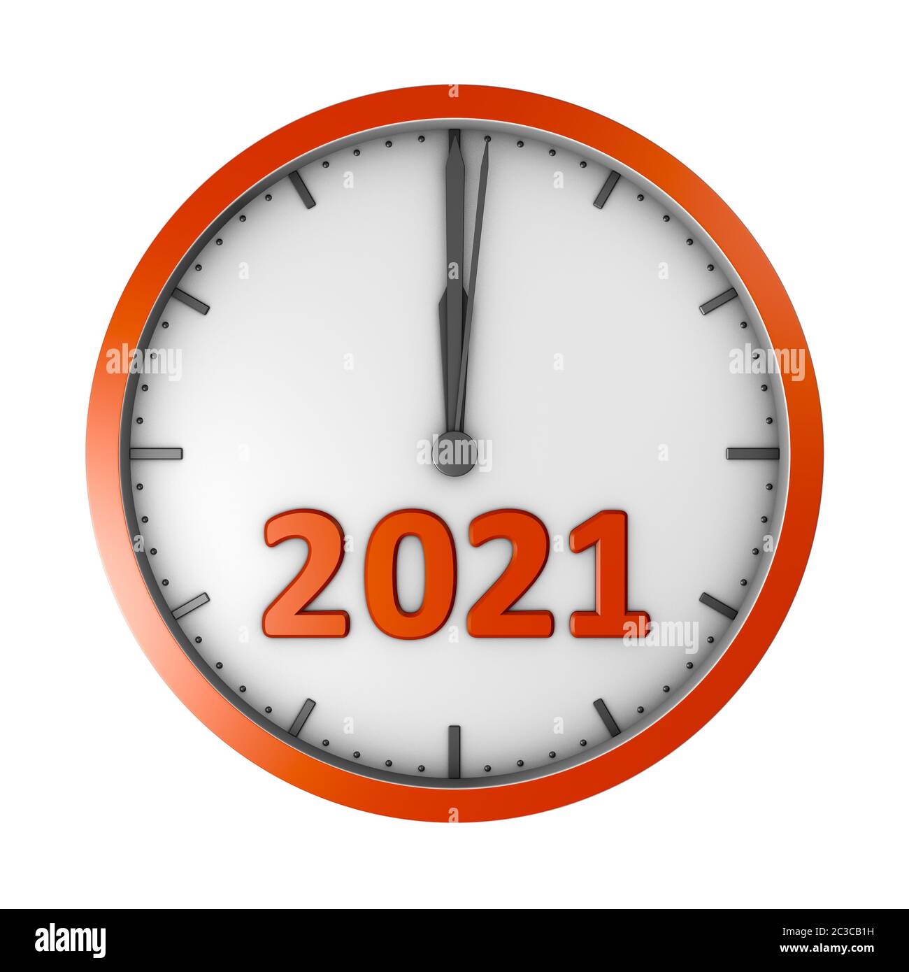 Round clock with the inscription 2020. 3D rendering Stock Photo - Alamy