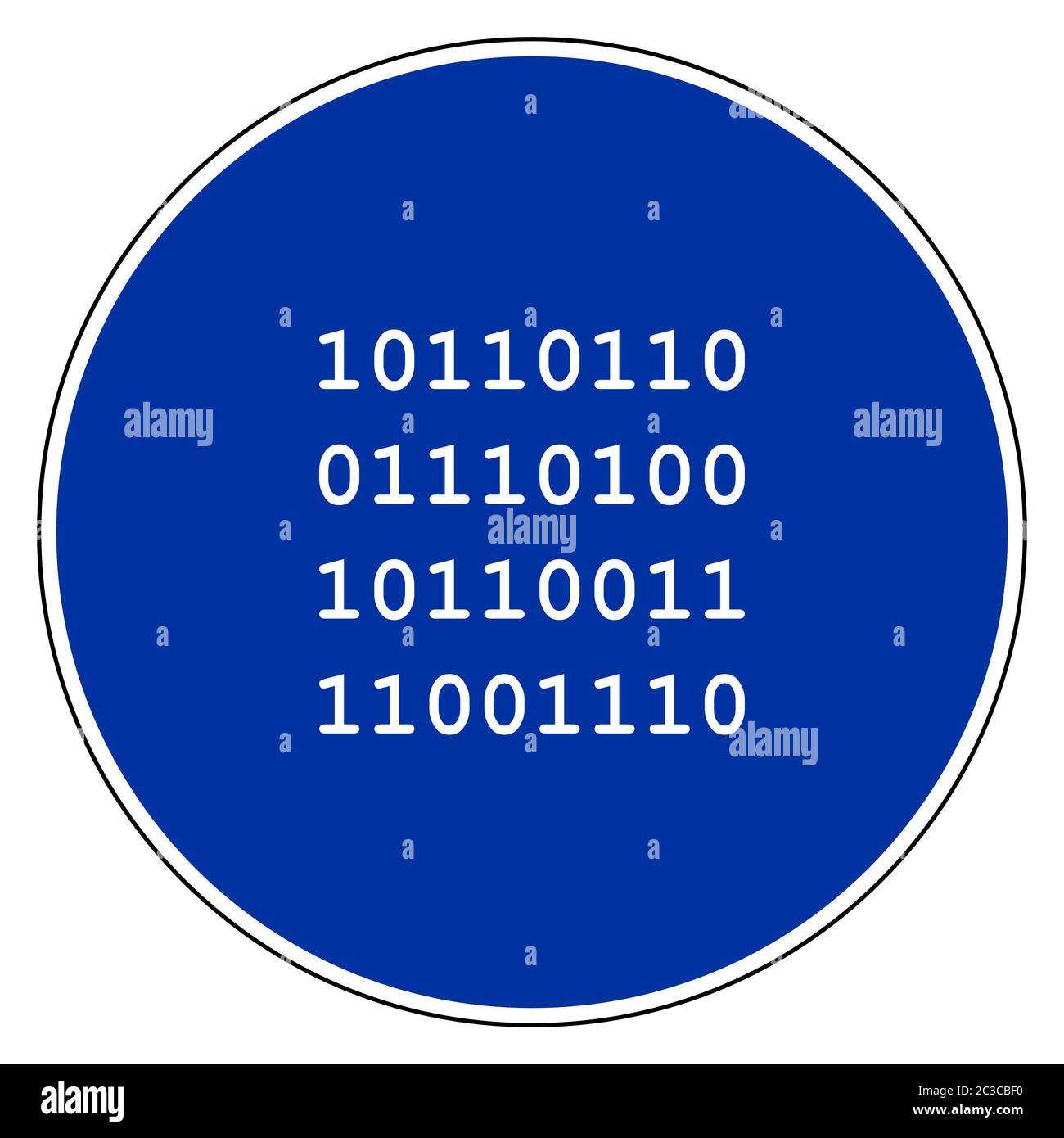 Binary code blue sign Cut Out Stock Images & Pictures - Alamy