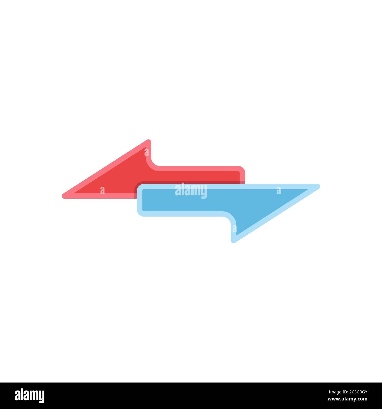 Left and right arrows vector icon symbol isolated on white background ...