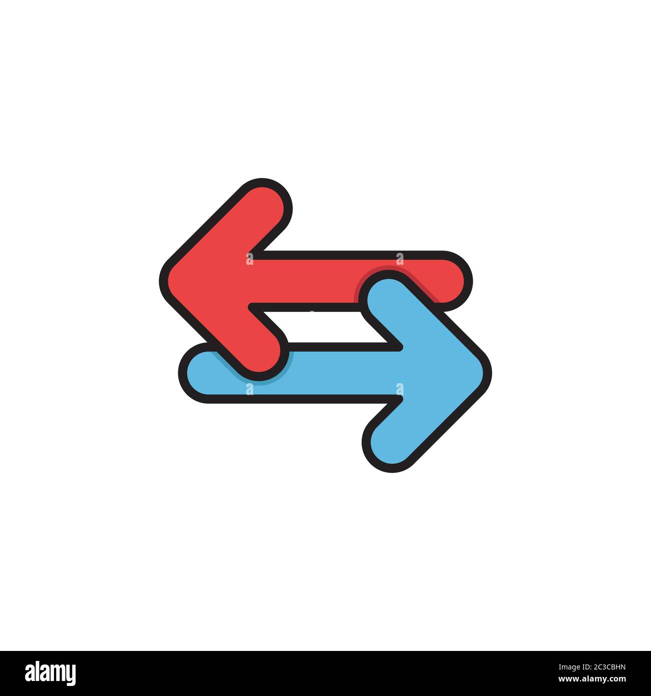 Two Arrows Left Right High Resolution Stock Photography and Images - Alamy