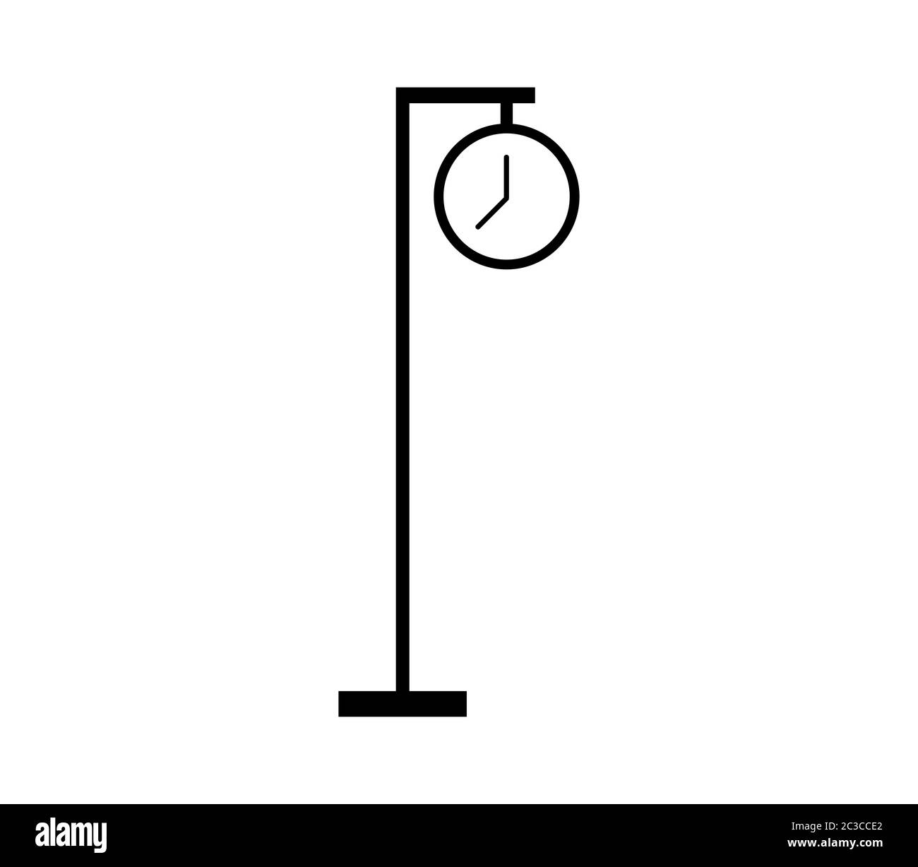 station clock icon illustrated in vector on white background Stock ...