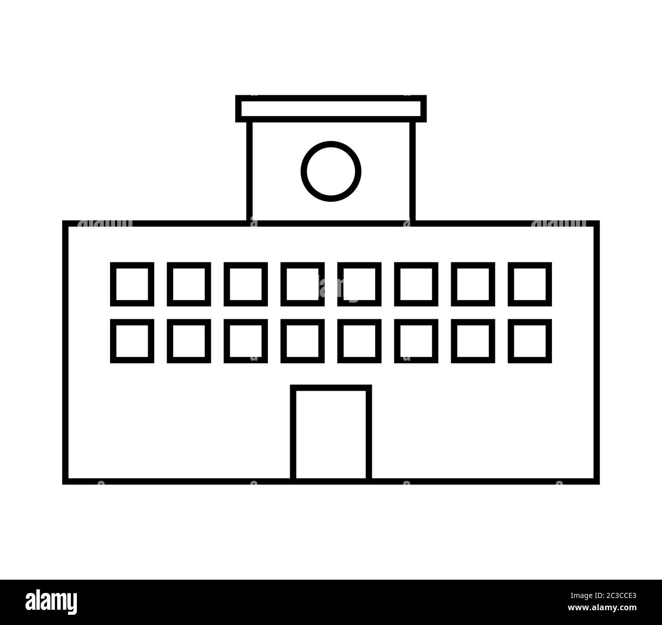 college icon illustrated in vector on white background Stock Photo - Alamy