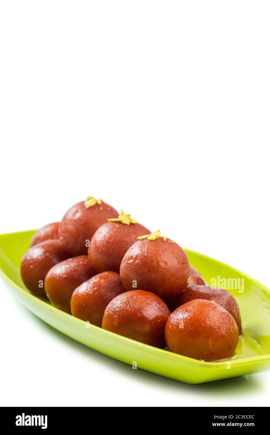 Indian Dessert Gulab Jamun. Sweet Dish isolated on white background ...