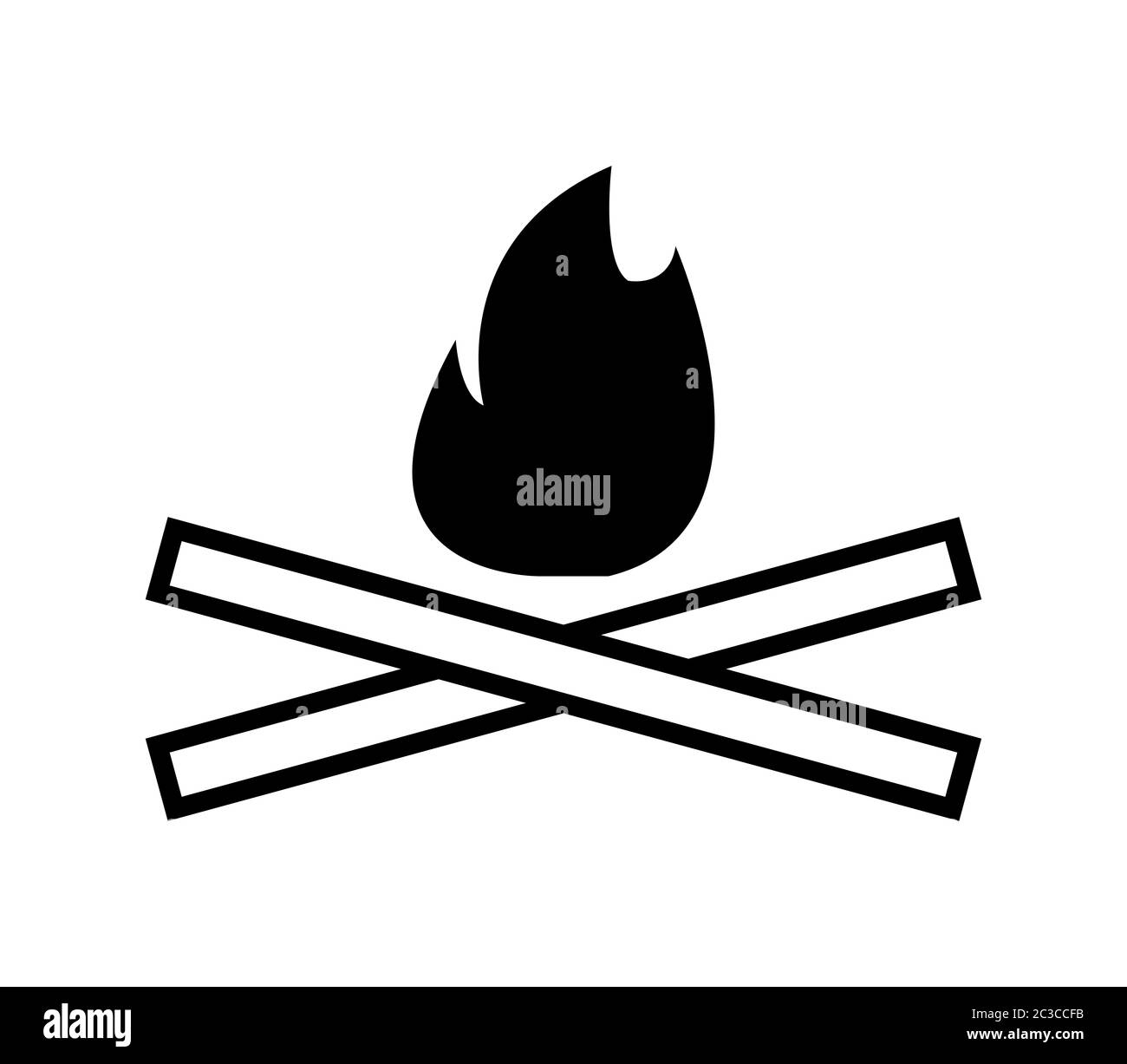 fire icon illustrated in vector on white background Stock Photo - Alamy