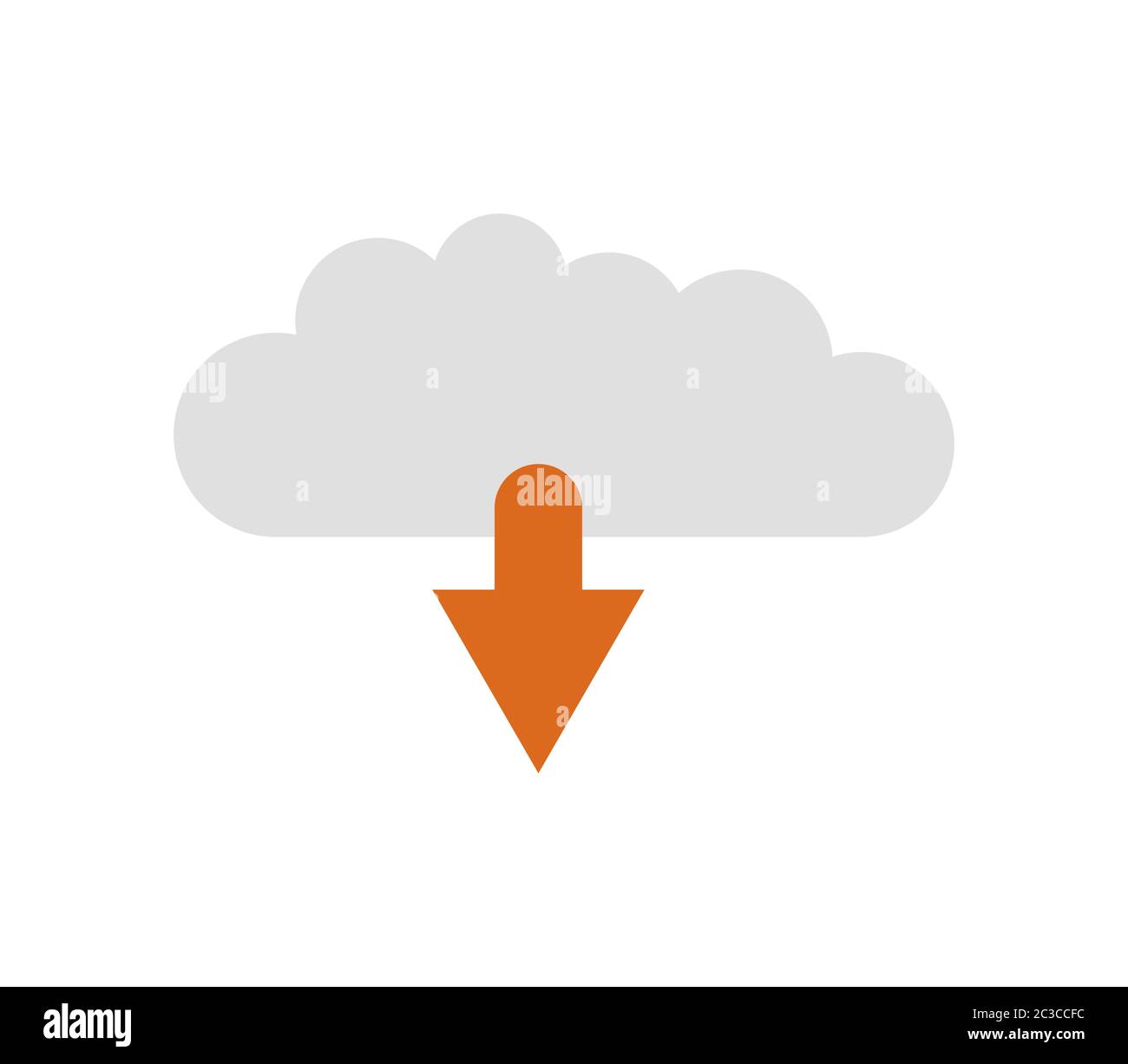 download cloud icon illustrated in vector on white background Stock ...