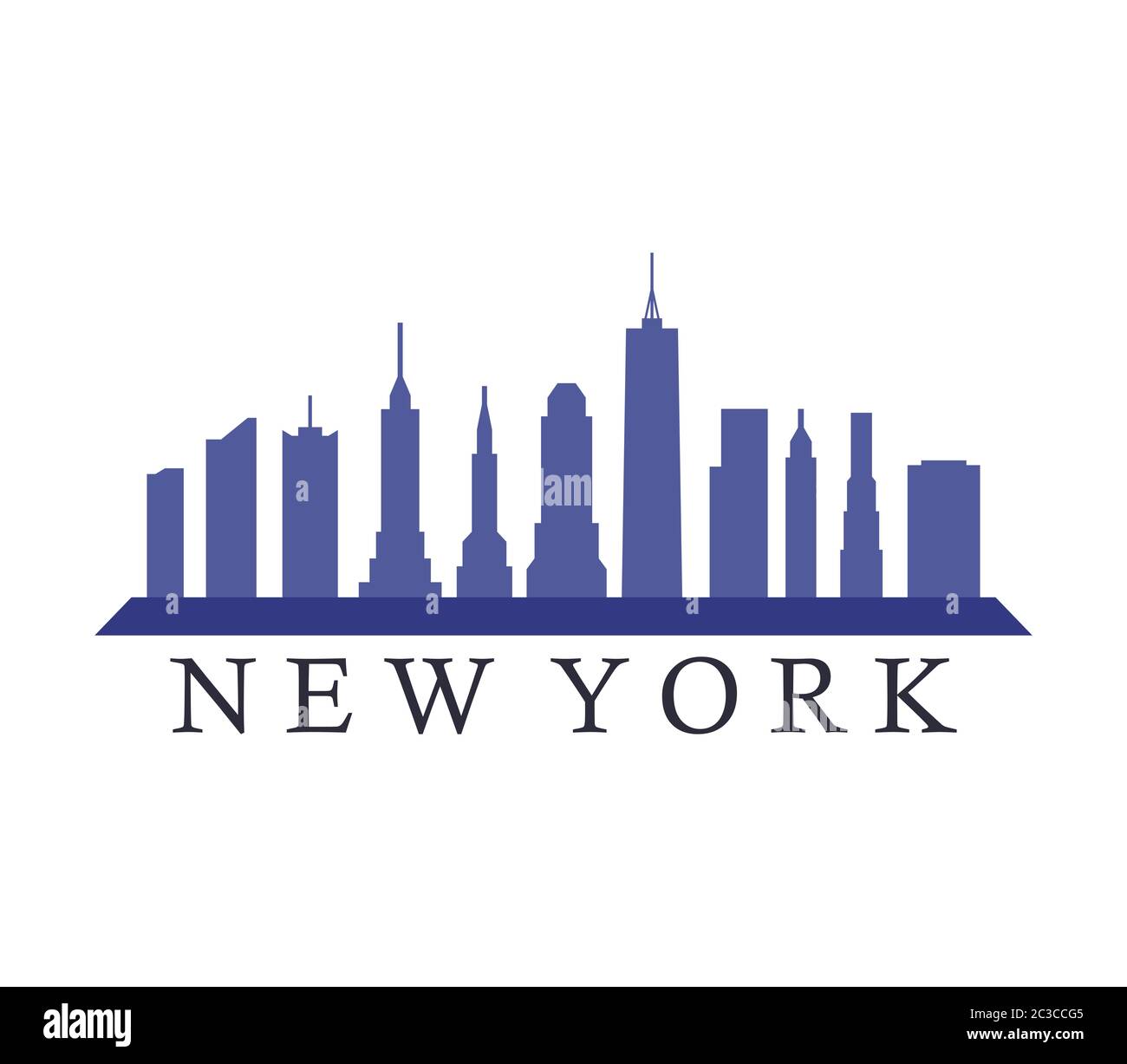 new york icon illustrated in vector on white background Stock Photo - Alamy