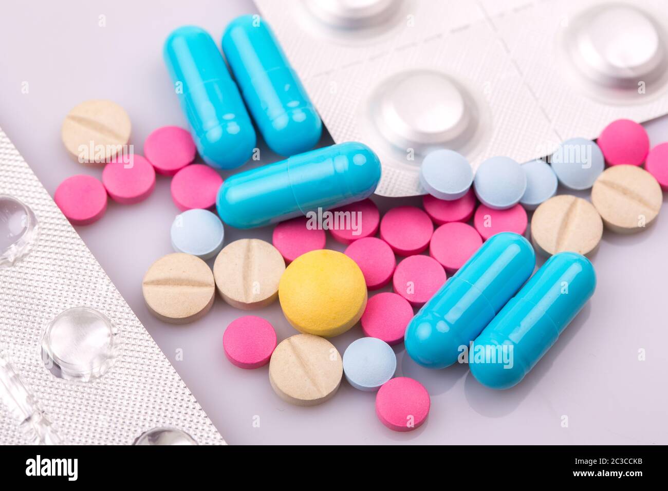 different Tablets pills capsule heap mix therapy drugs Stock Photo - Alamy