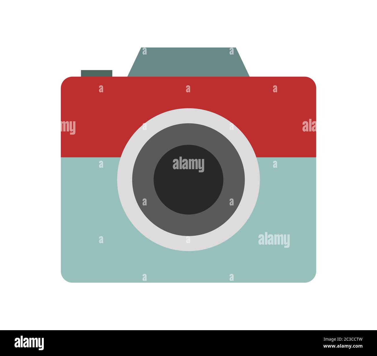 camera icon illustrated in vector on white background Stock Photo - Alamy