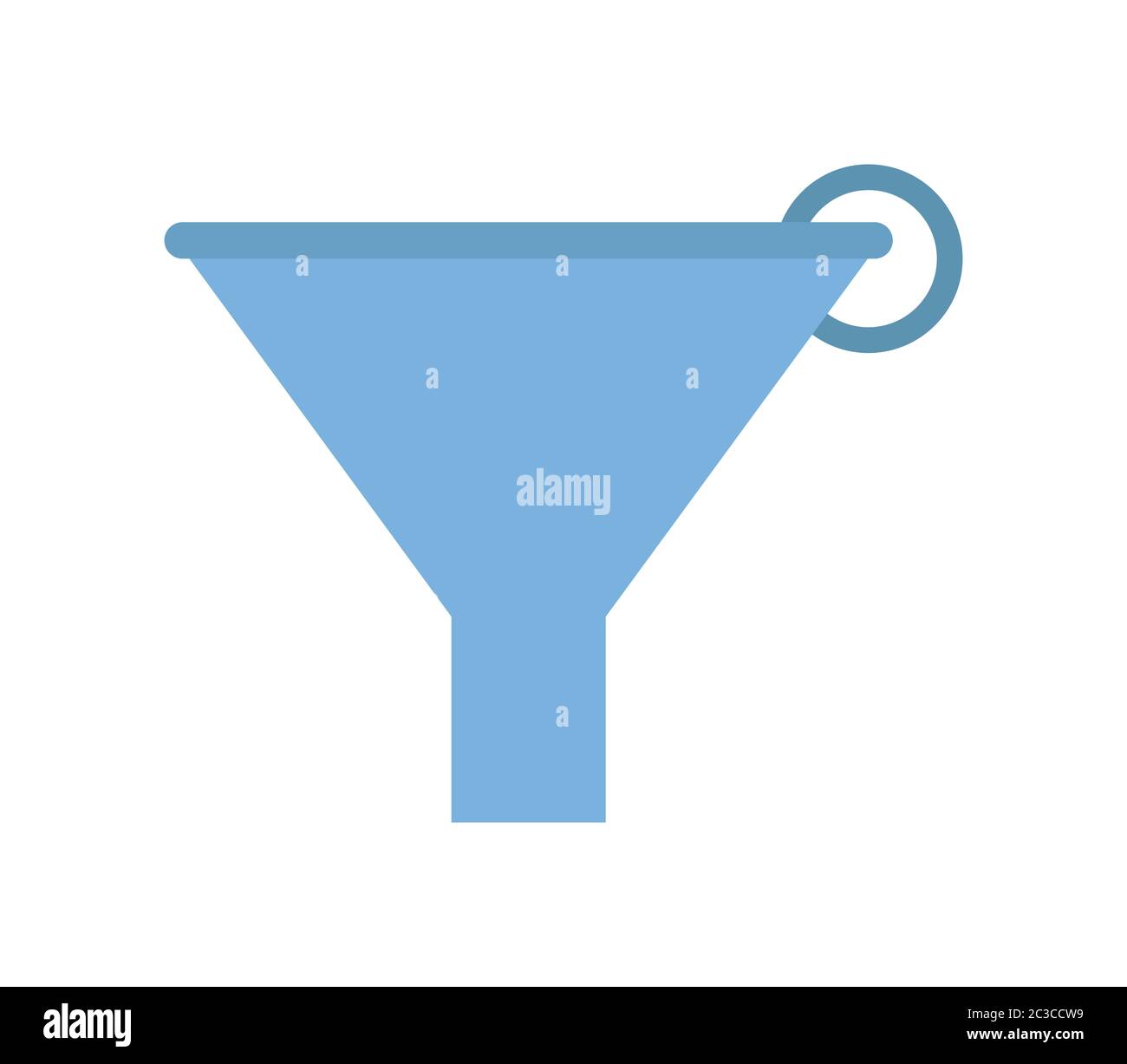 funnel icon illustrated in vector on white background Stock Photo - Alamy