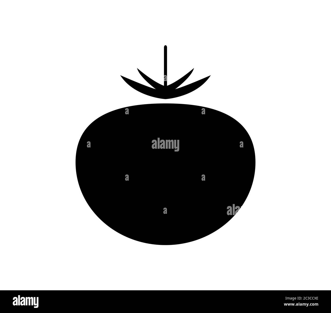 Tomato vector icon on Black and White Stock Photos & Images - Alamy
