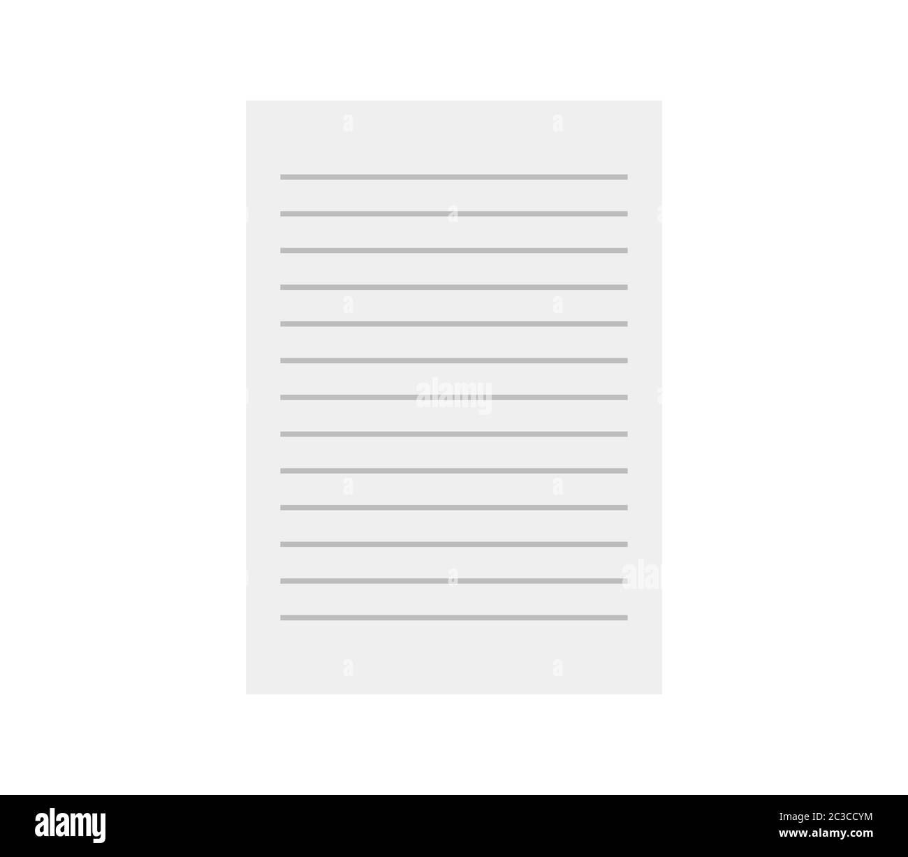 sheet of paper icon illustrated in vector on white background Stock ...