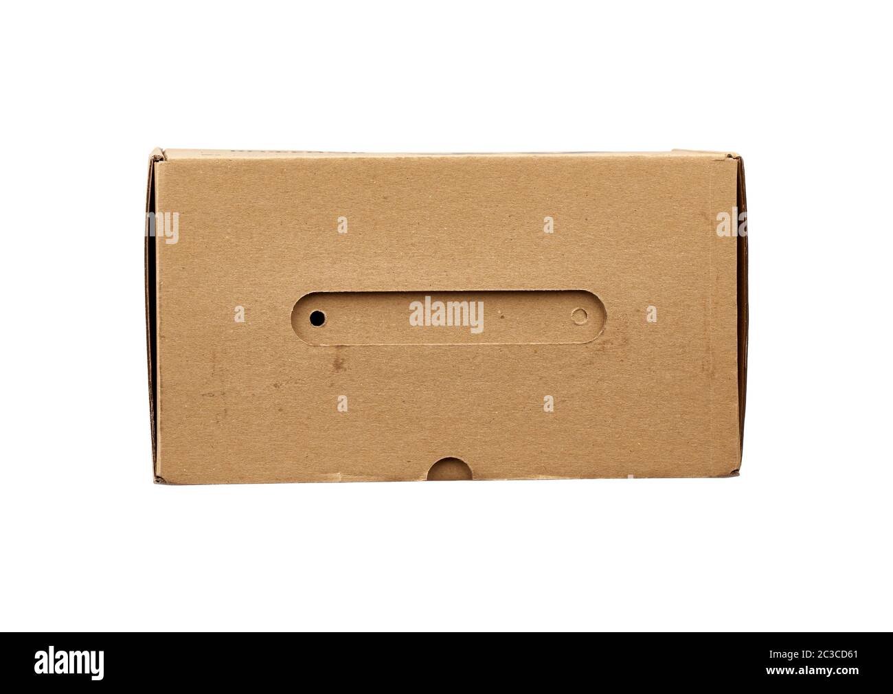 closed brown rectangular cardboard box for transporting goods isolated ...