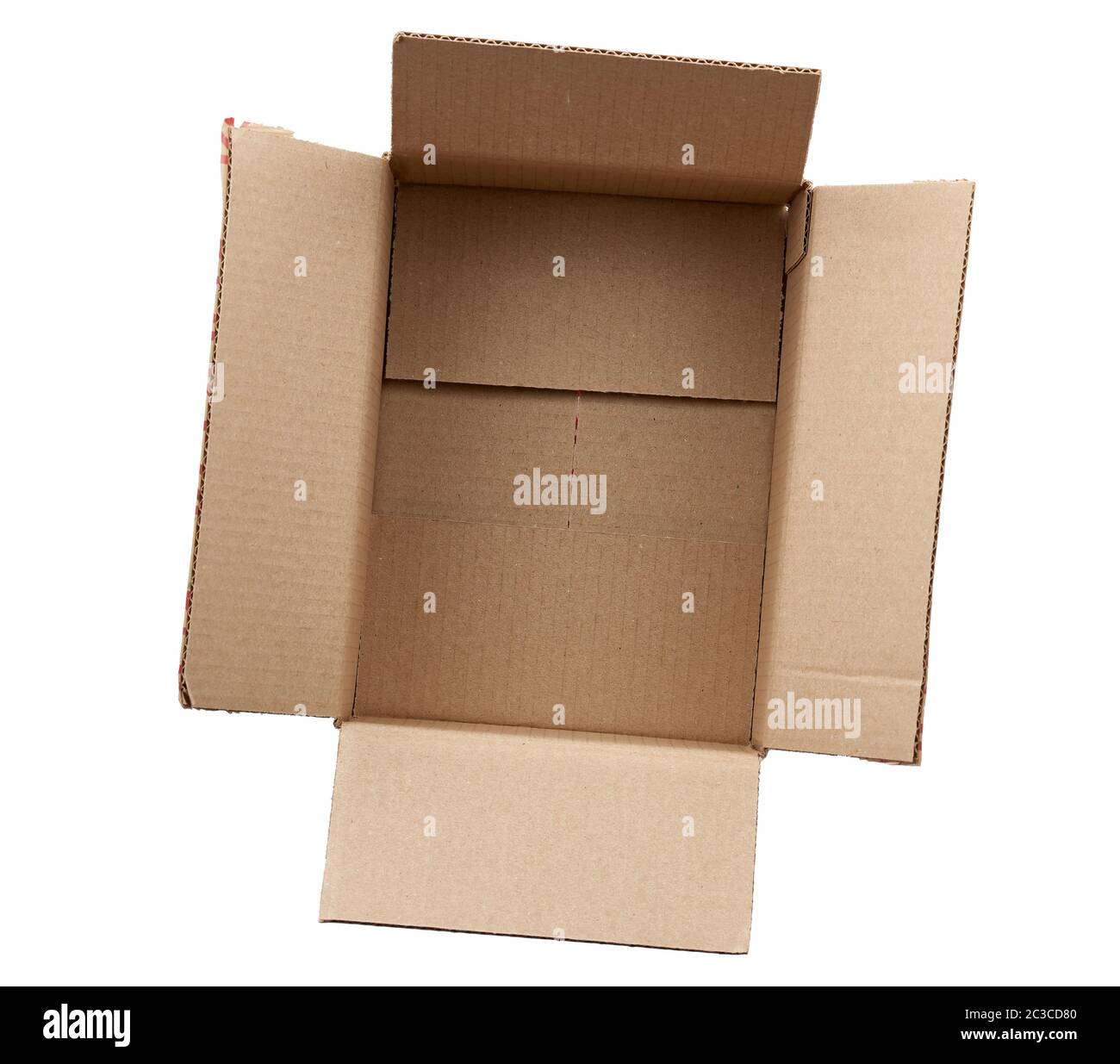 open empty brown rectangular cardboard box for transporting goods ...