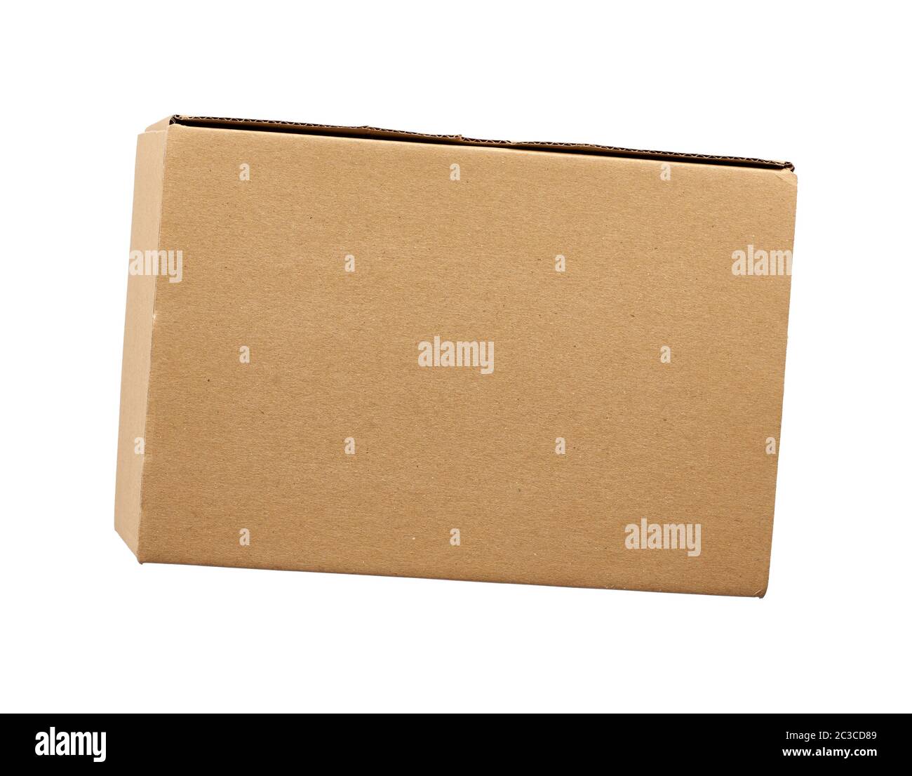 closed brown rectangular cardboard box for transporting goods isolated ...