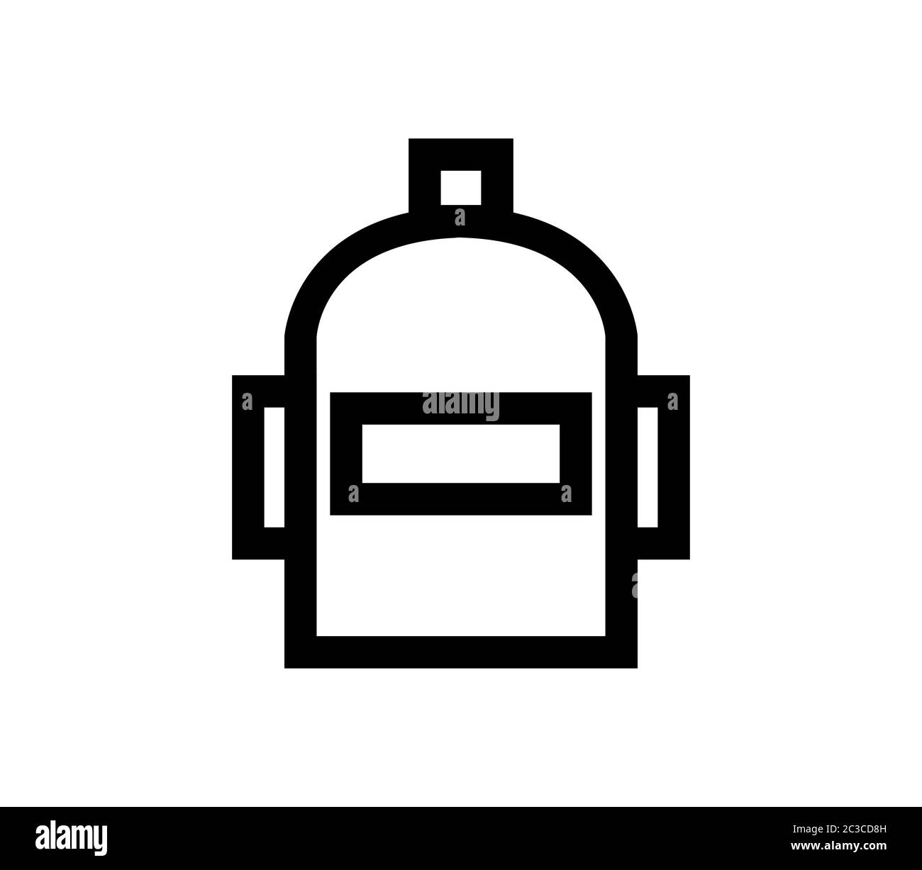 Backpack icon on white Black and White Stock Photos & Images - Alamy