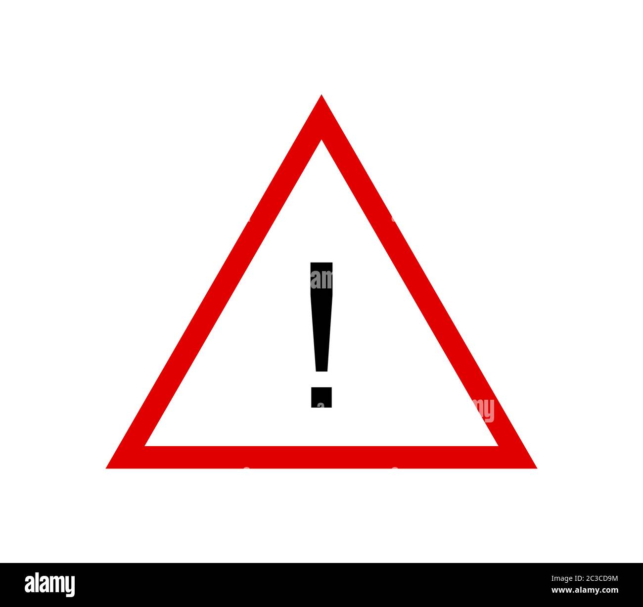 warning sign icon illustrated on white background Stock Photo - Alamy