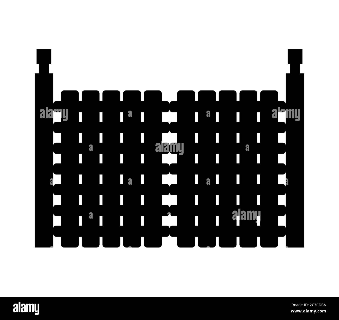 gate icon illustrated in vector on white background Stock Photo - Alamy