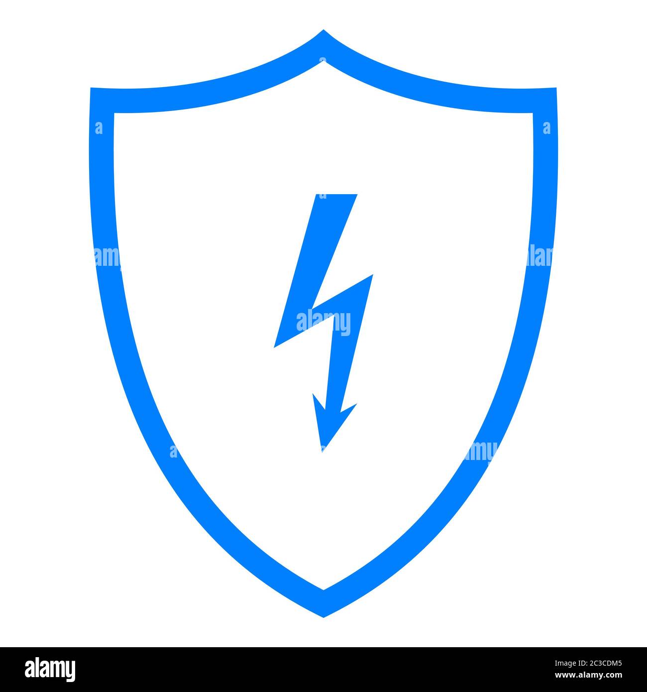 Lightning and shield Stock Photo - Alamy