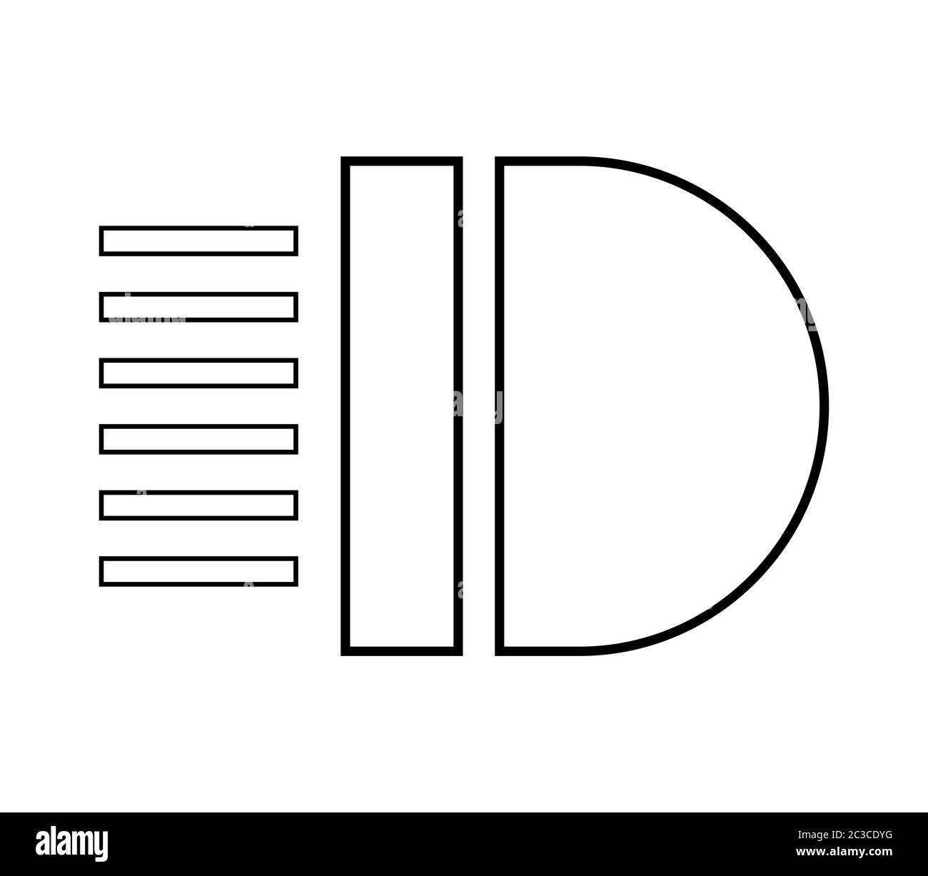 car light icon illustrated in vector on white background Stock Photo ...