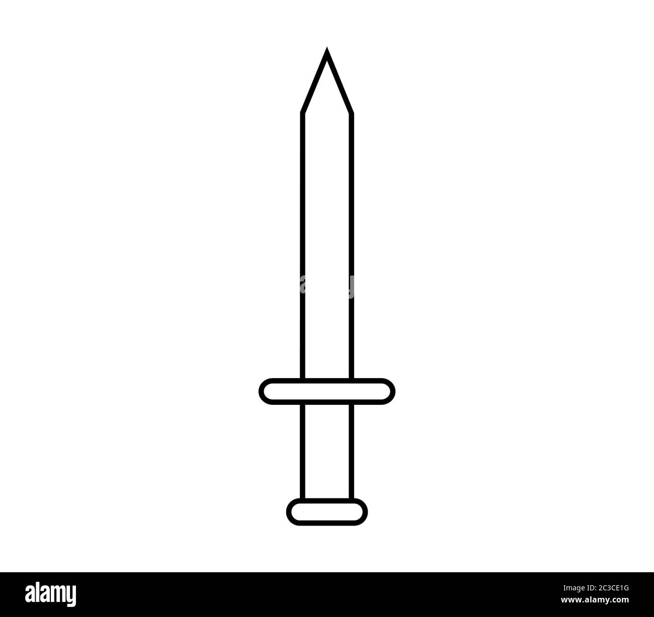 sword icon illustrated in vector on white background Stock Photo - Alamy