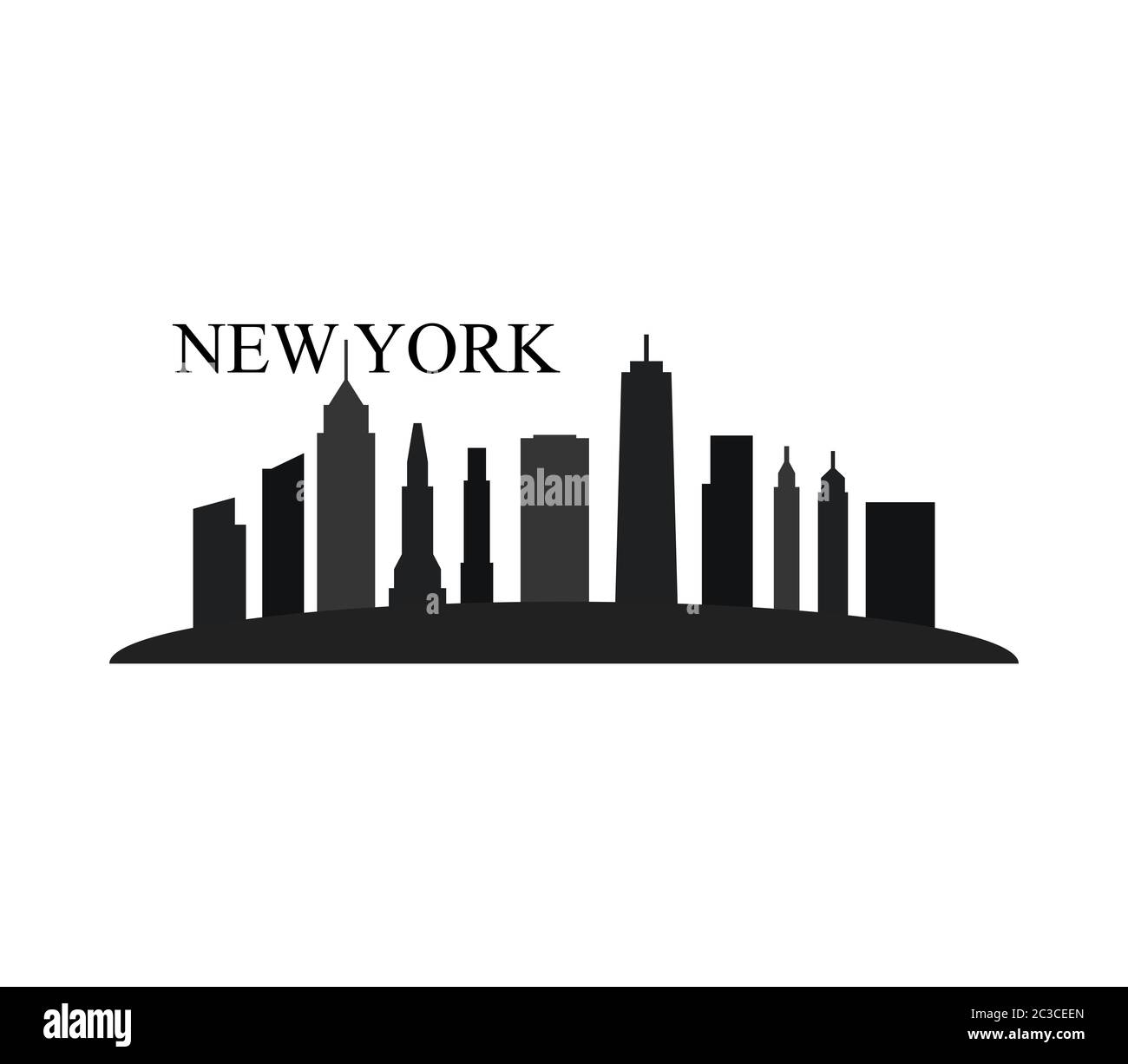 new york icon illustrated in vector on white background Stock Photo - Alamy