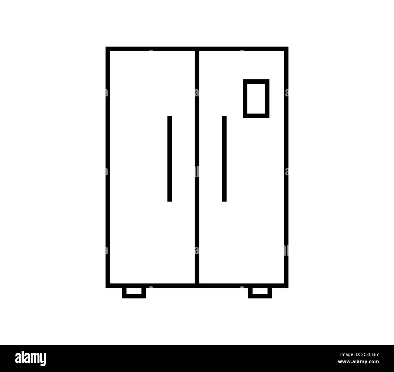 fridge icon illustrated in vector on white background Stock Photo - Alamy