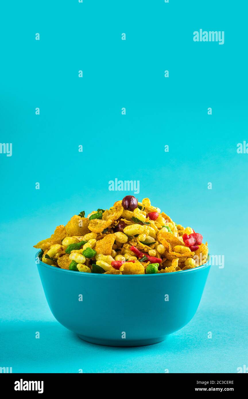 Indian Snacks: Traditional Indian deep fried salty dish called chivda ...
