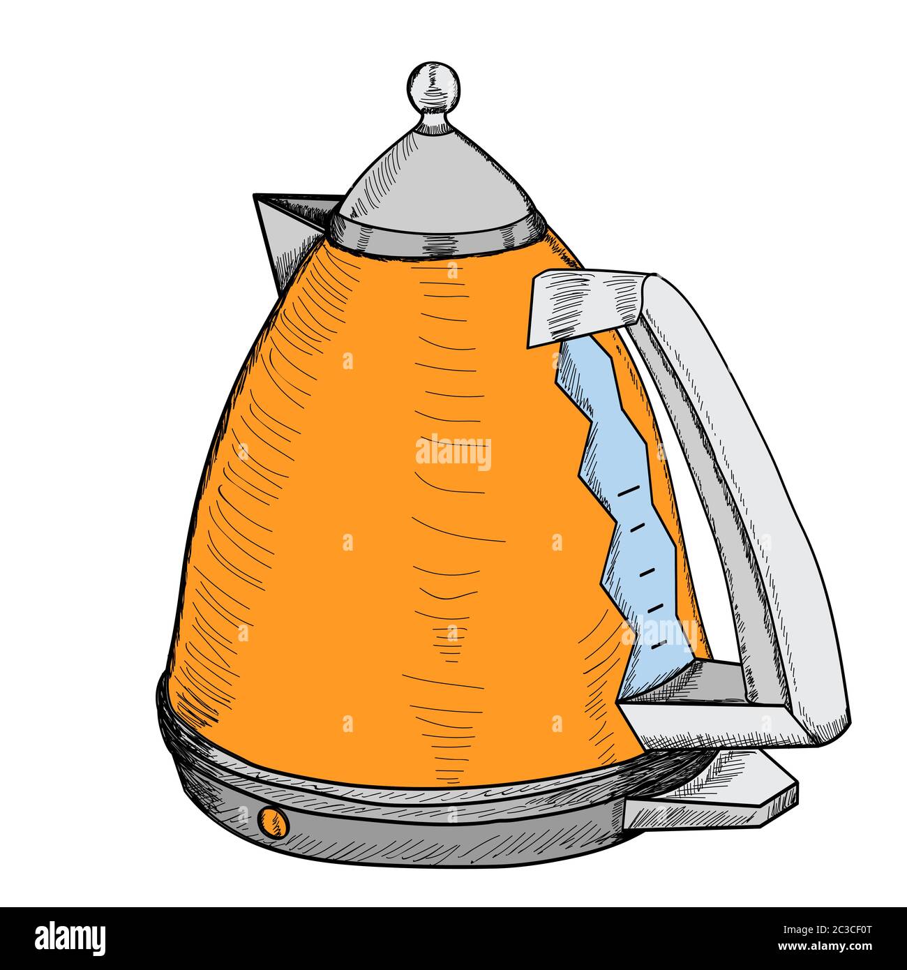 vector on white background electric kettle, lines Stock Vector Image ...