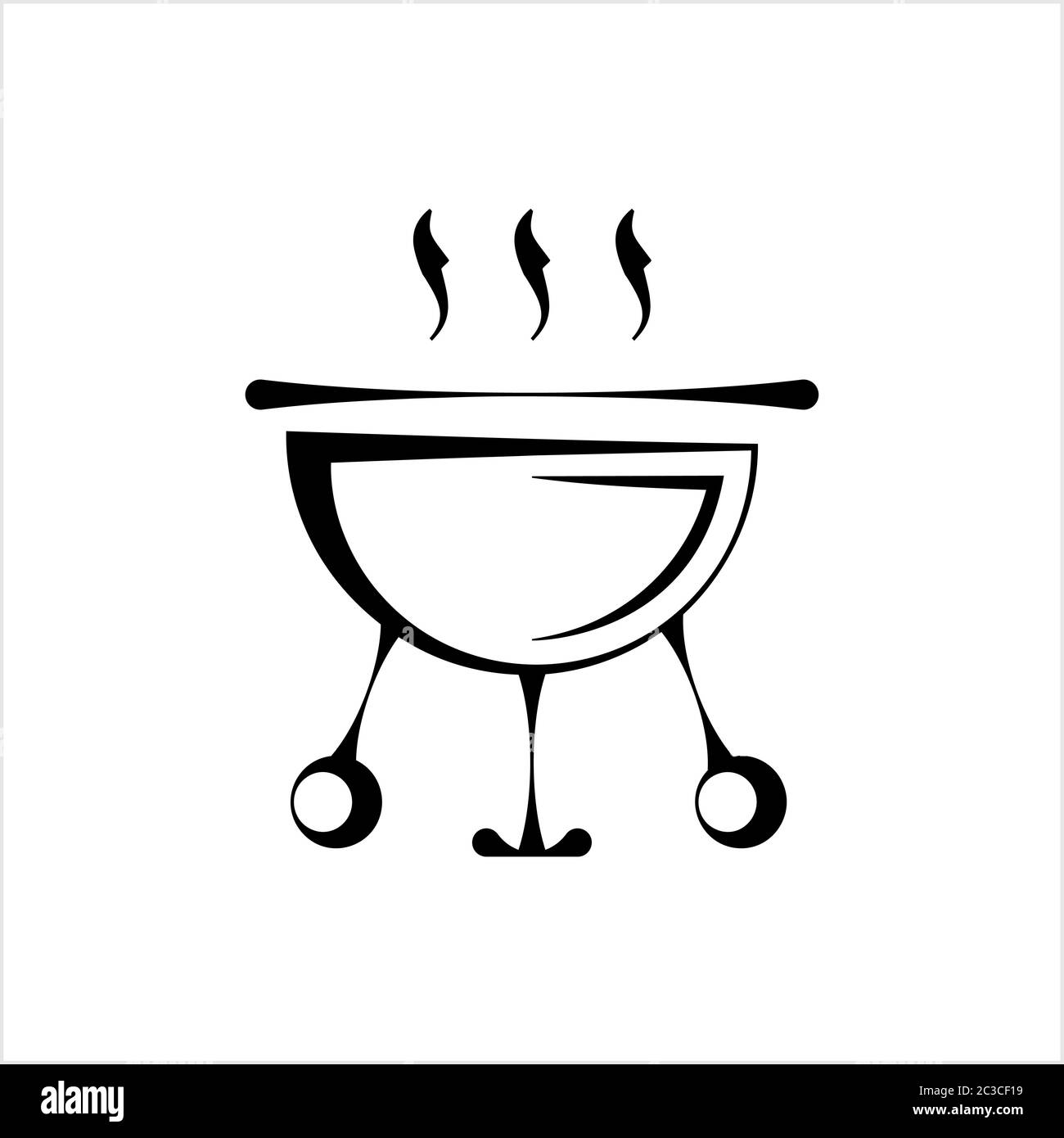 Barbecue Icon, Food Grill, Vector Art Illustration Stock Vector Image ...
