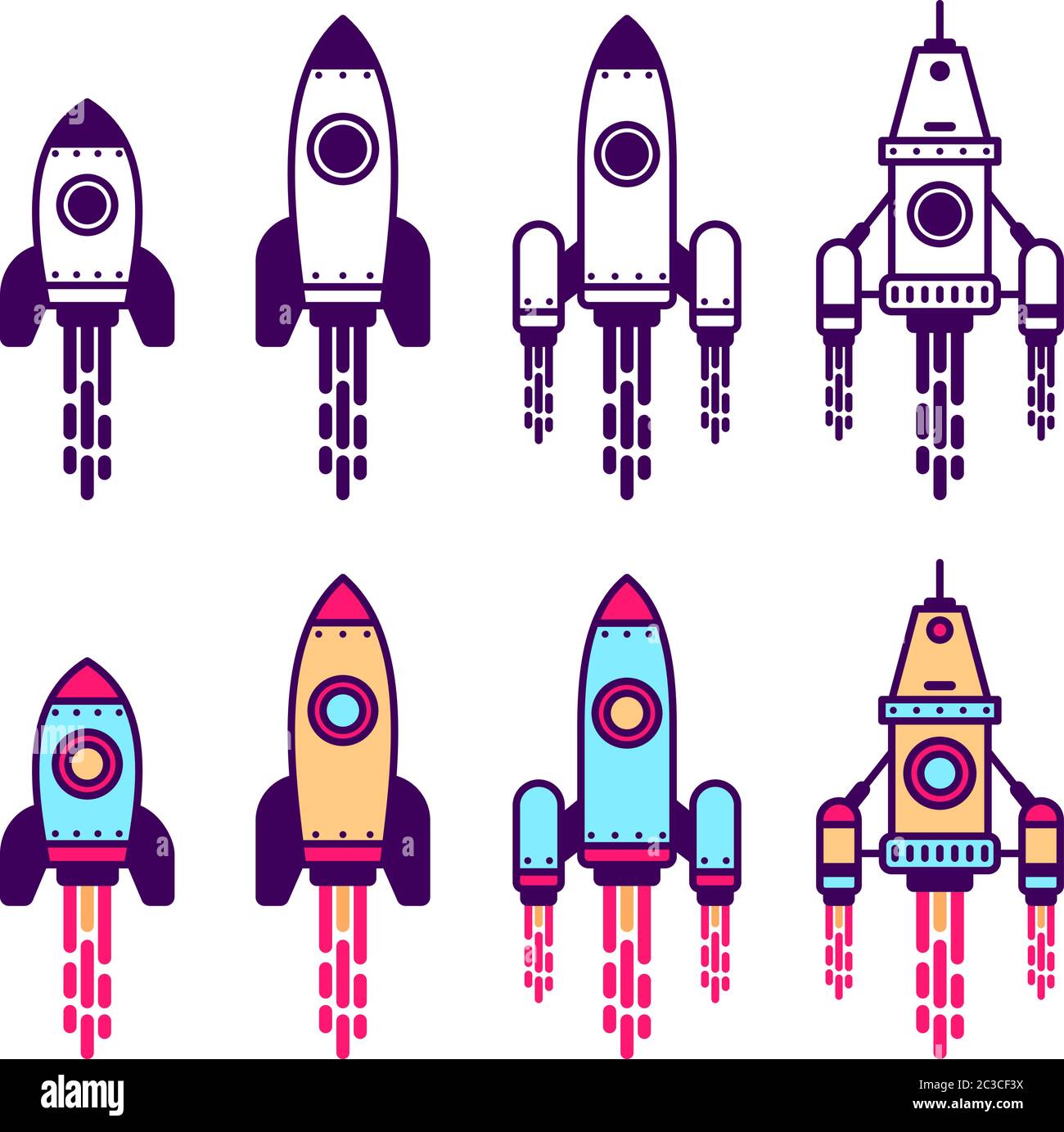 Rocket line ship Cut Out Stock Images & Pictures - Alamy