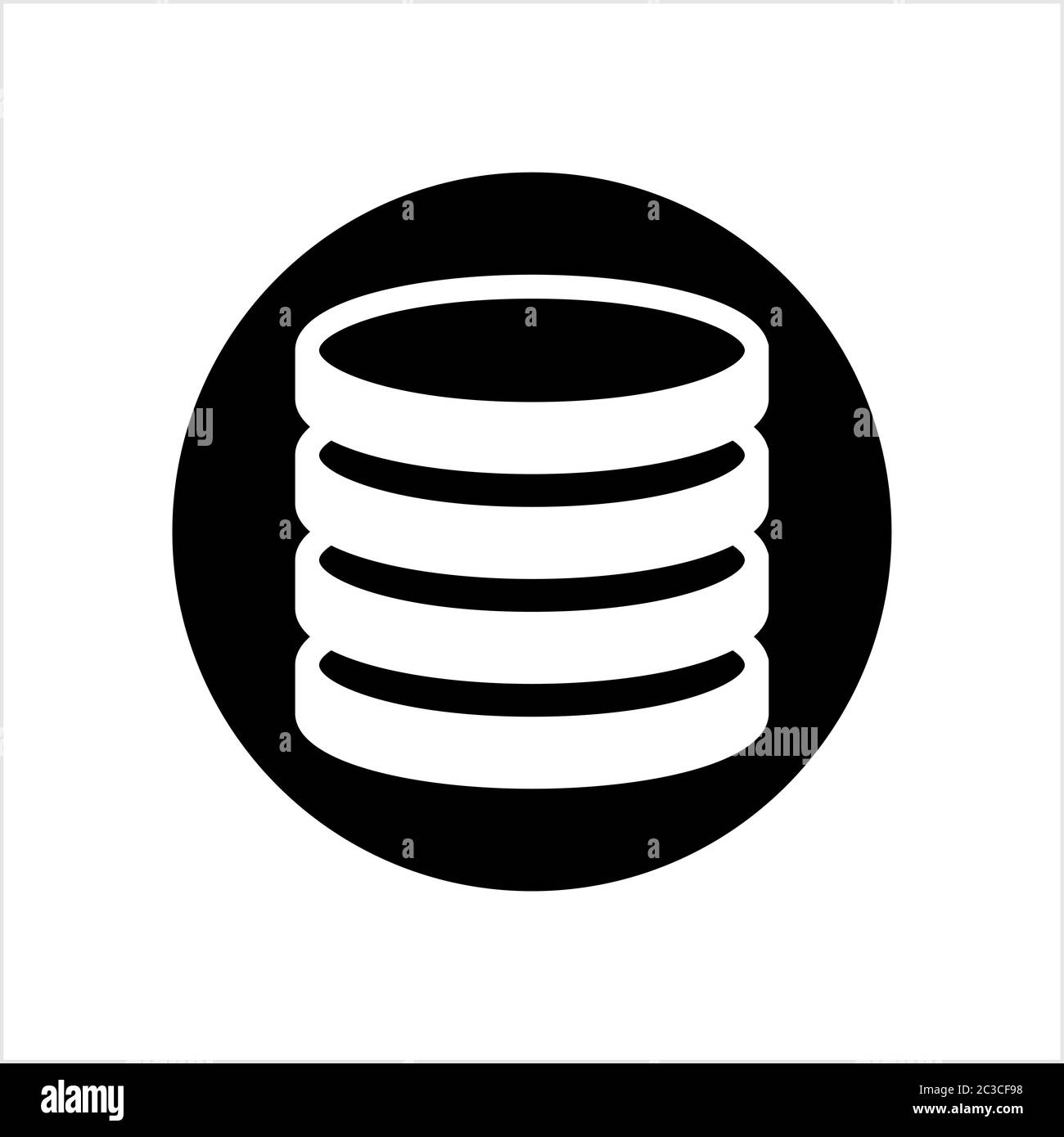 Database Icon, Data Base Icon Vector Art Illustration Stock Vector ...