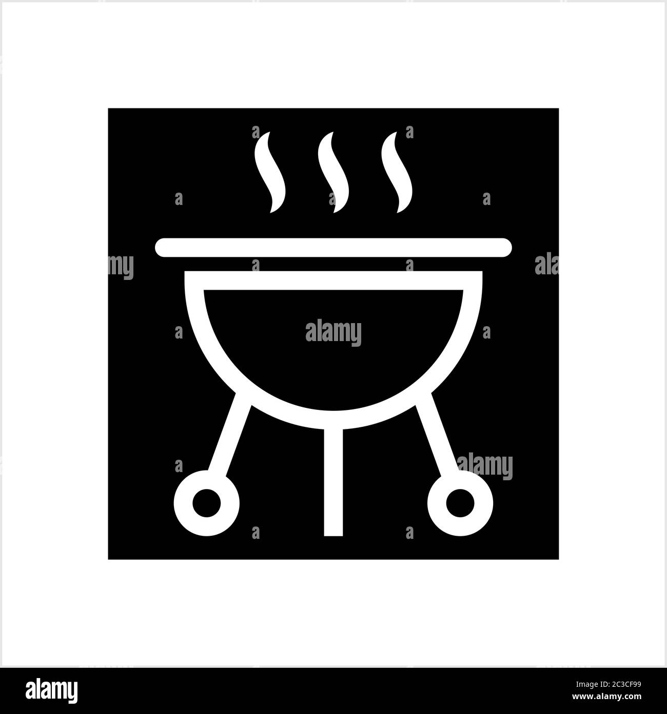 Barbecue Icon, Food Grill, Vector Art Illustration Stock Vector Image ...