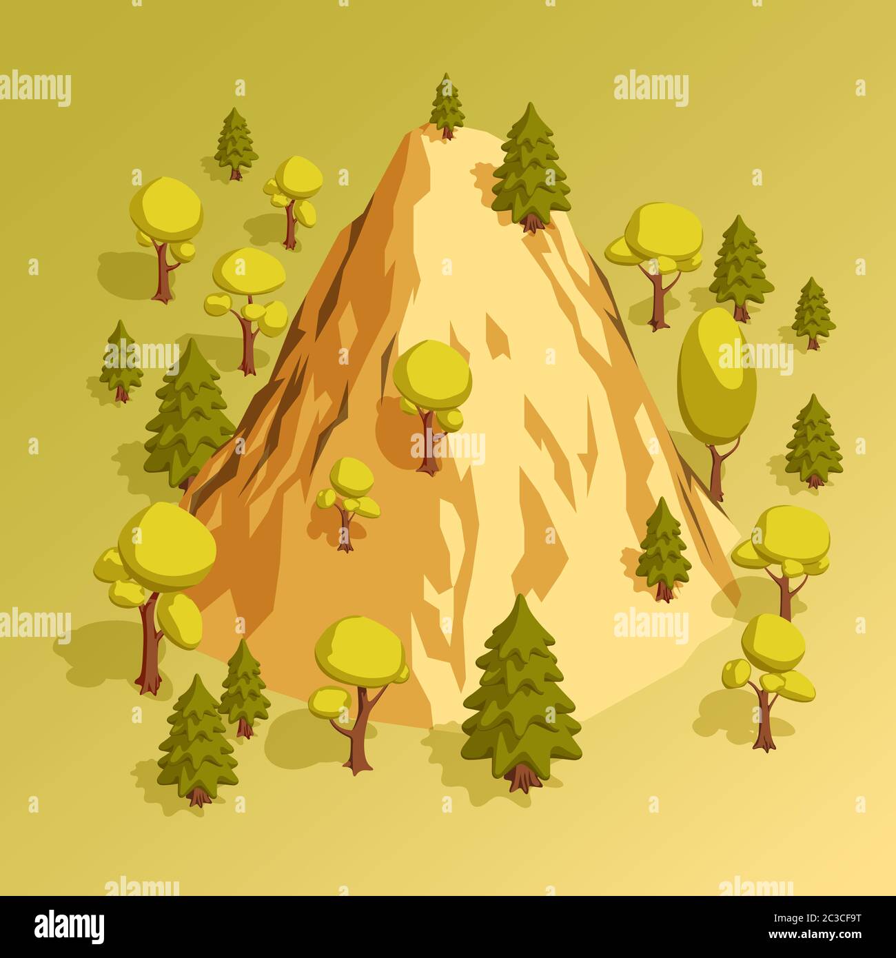 Isometric trees hi-res stock photography and images - Alamy